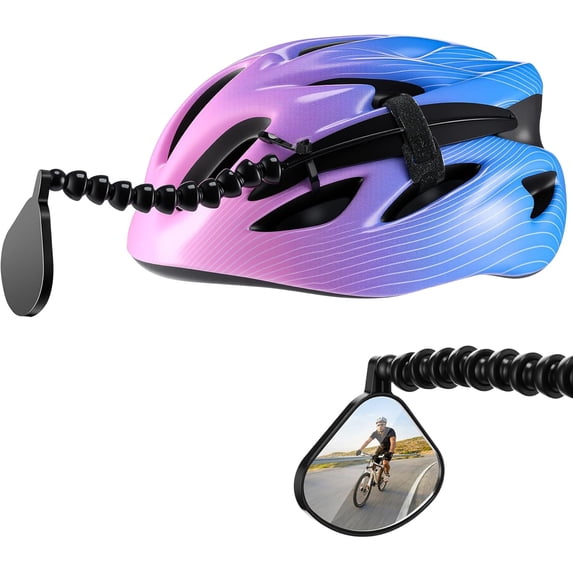 Bike Helmet Mirror for Cycling, 360° Adjustable Flat Rear View for ...