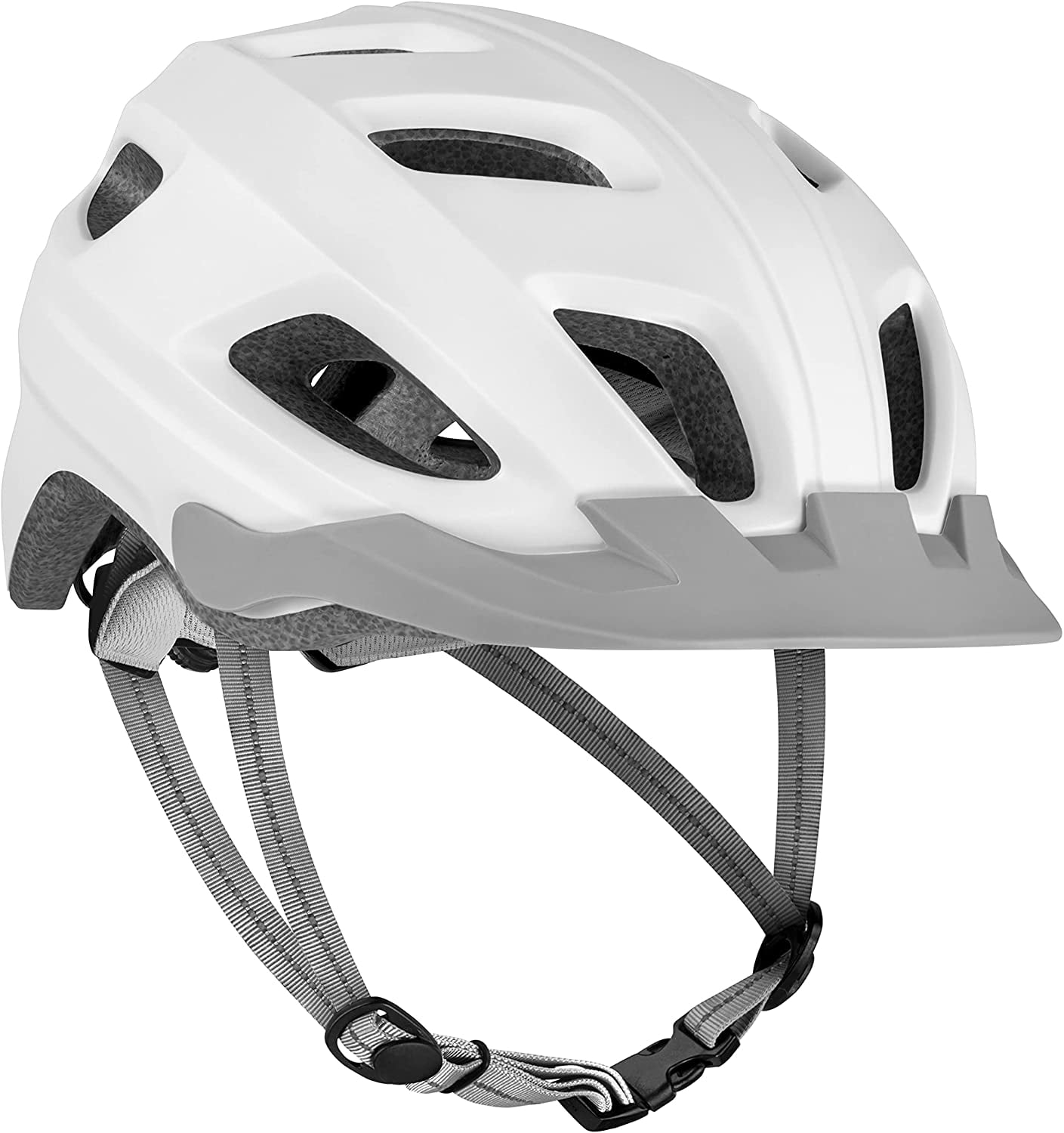 Bike Helmet with LED Safety Light Adjustable Dial & Removable Visor ...