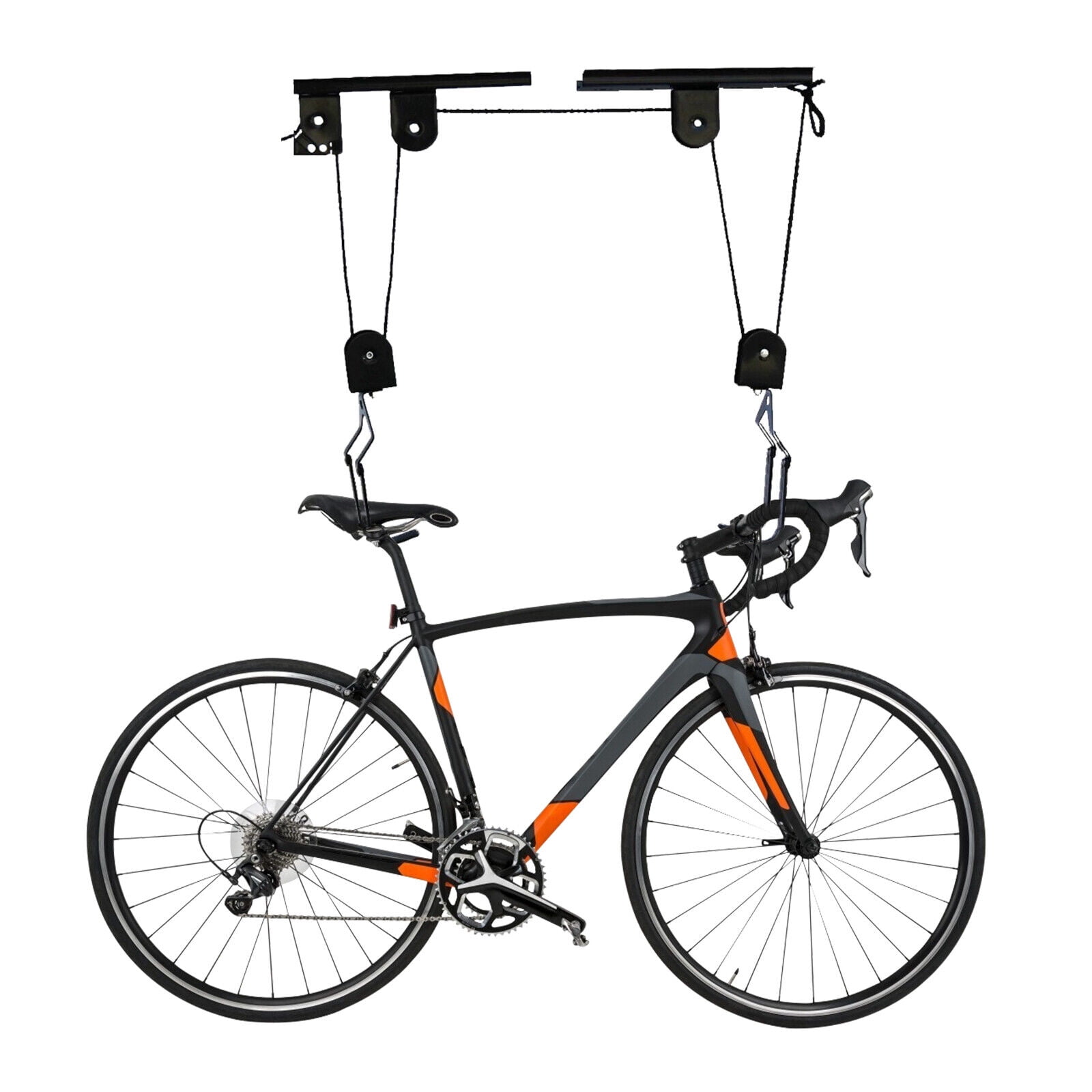 Bike Hoist Ceiling Mount Pulley Mountain Bike Storage Hanger Display ...