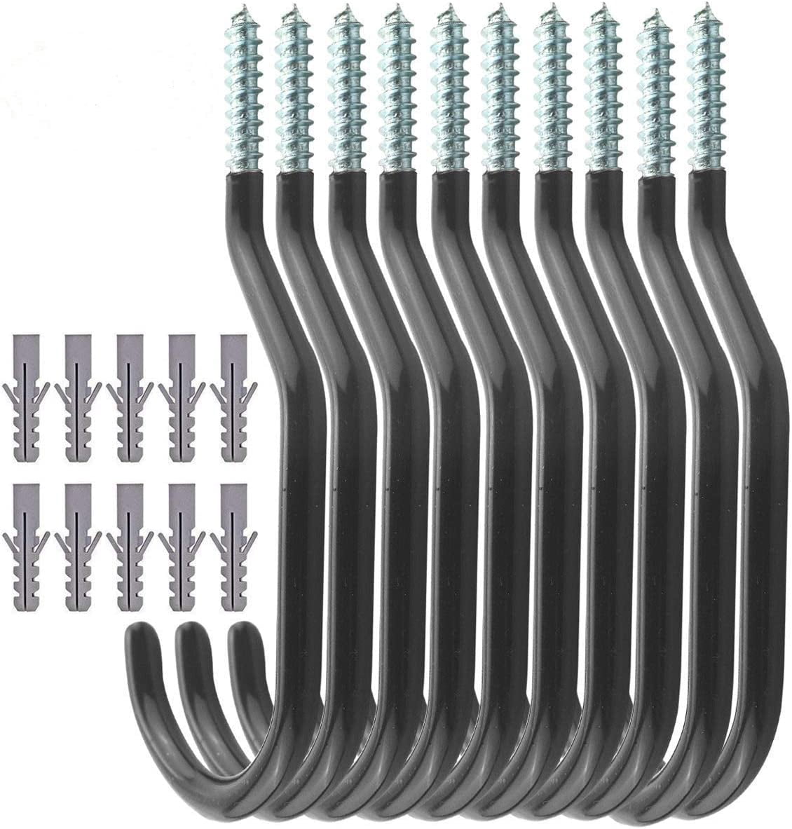 Bike Hook.10 Pack Heavy Duty Bicycle Storage Hooks Set.Screw-in Utility ...