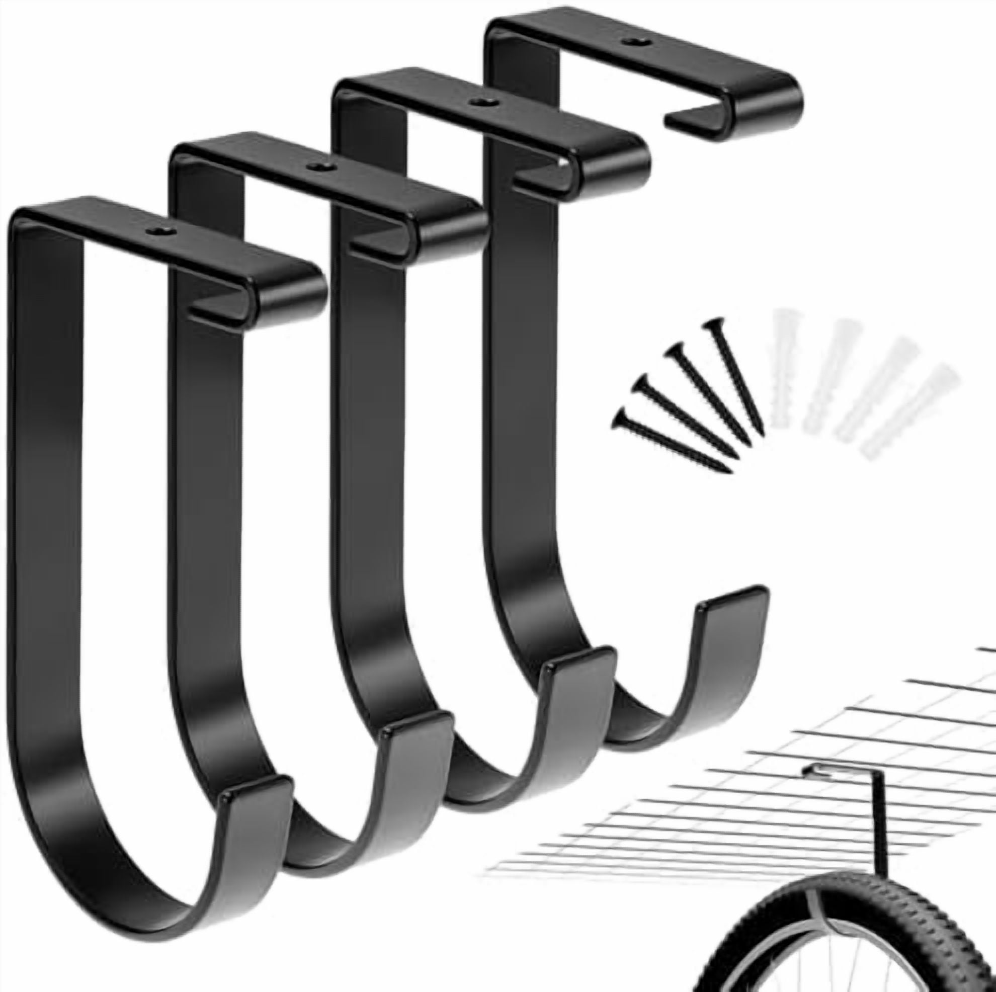 Bike Hooks for Garage Ceiling Mount Rack, 4 Pack Wall Shelving Hooks$$Tools & Hardware Other ...