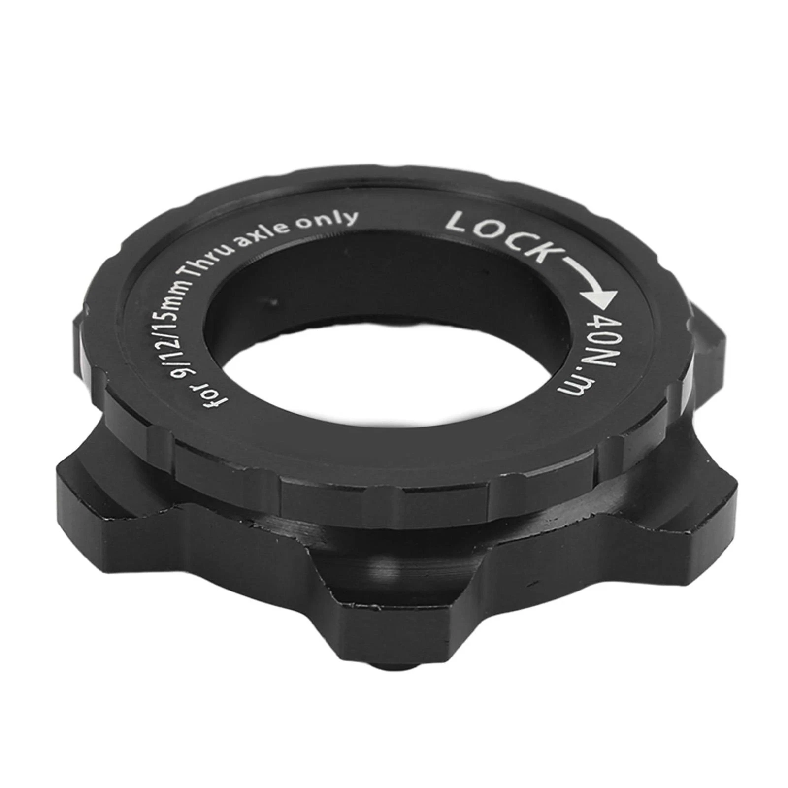 Bike Hub Center Lock to 6 Bolt Disc Brake Adapter Aluminum Black ...