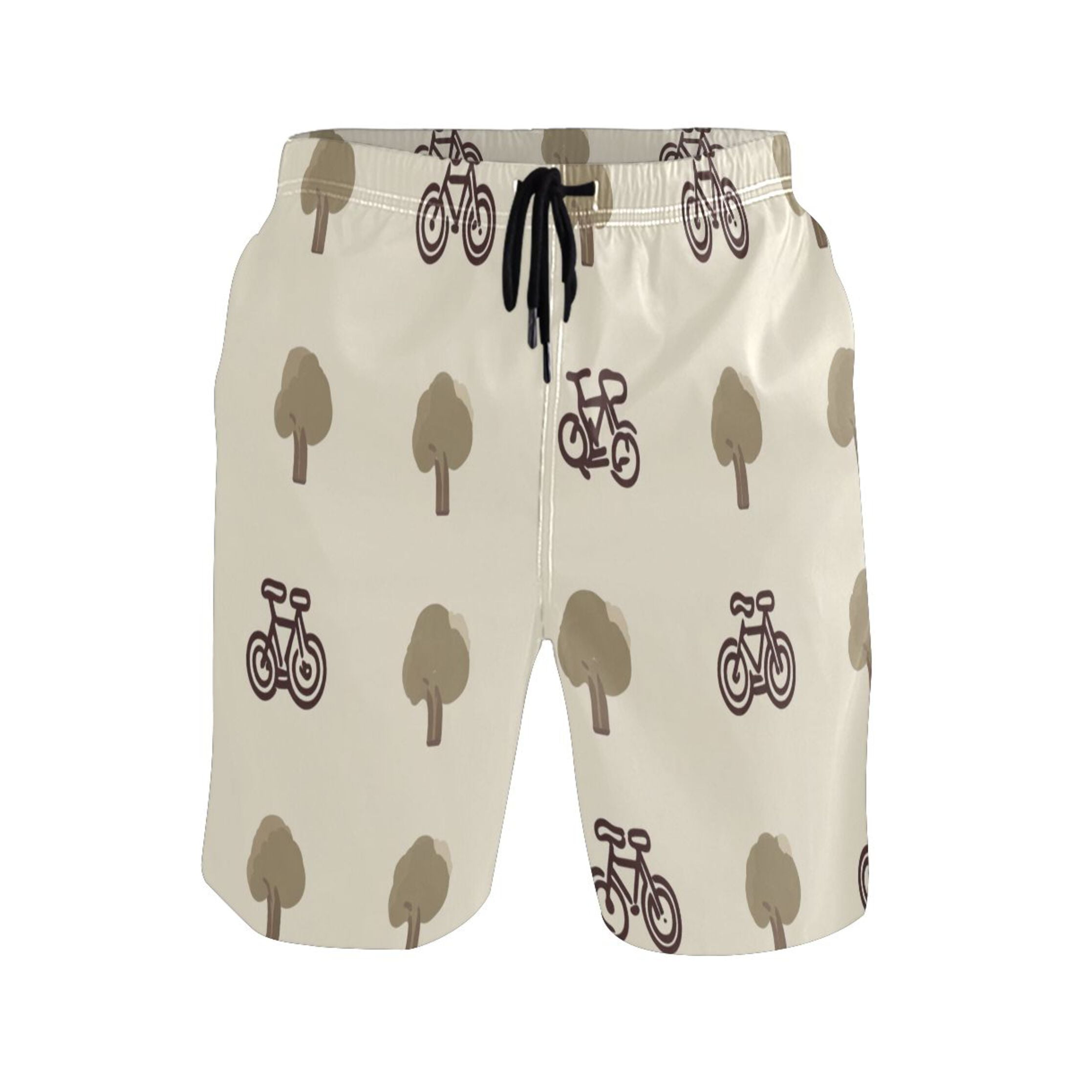 Bike Icons Design Small Size Men's Quick Dry Beach Shorts with Mesh ...