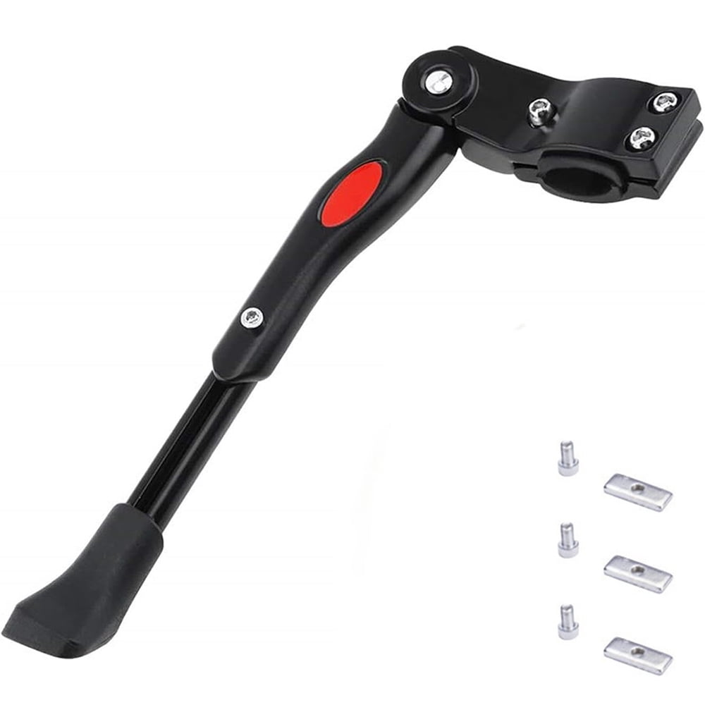 Bike Kickstand, Aluminum Adjustable Height Rear Side Bicycle Kick Stand ...