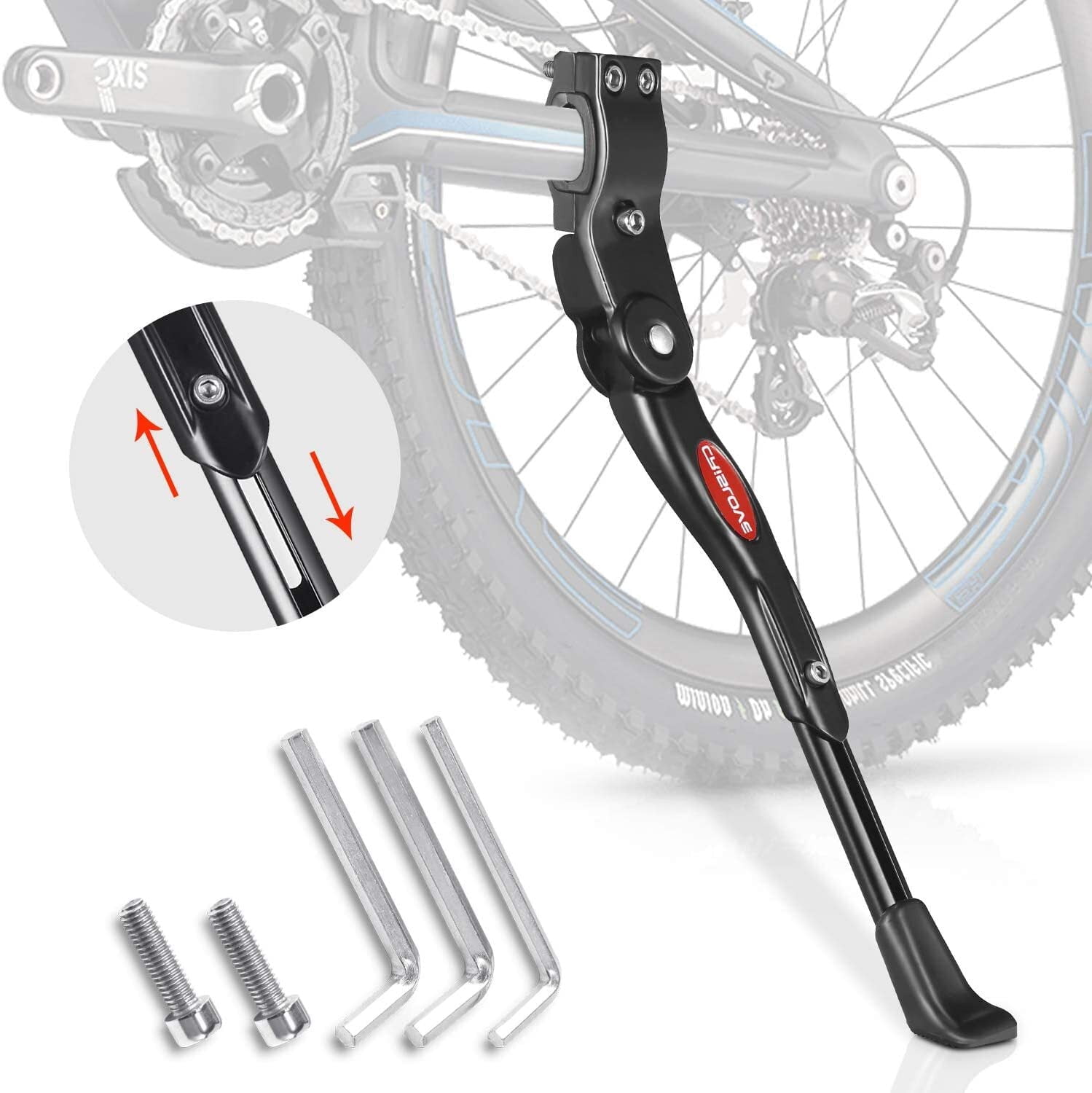 BUSATIA Universal Bike Kickstand, Adjustable Height up to 14.69 ...