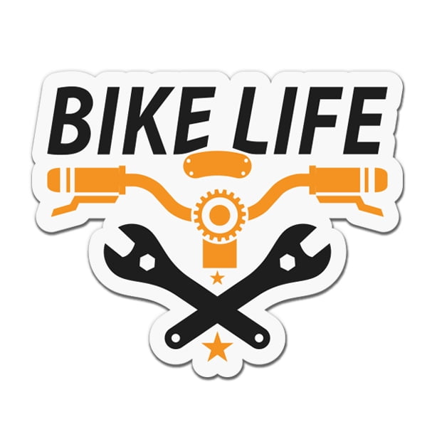 Bike Life Cycling MTB - 5" Vinyl Sticker - For Car Laptop I-Pad ...
