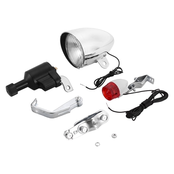 Bike Light Bicycle Motorized Bike Friction Dynamo Generator Head Tail ...