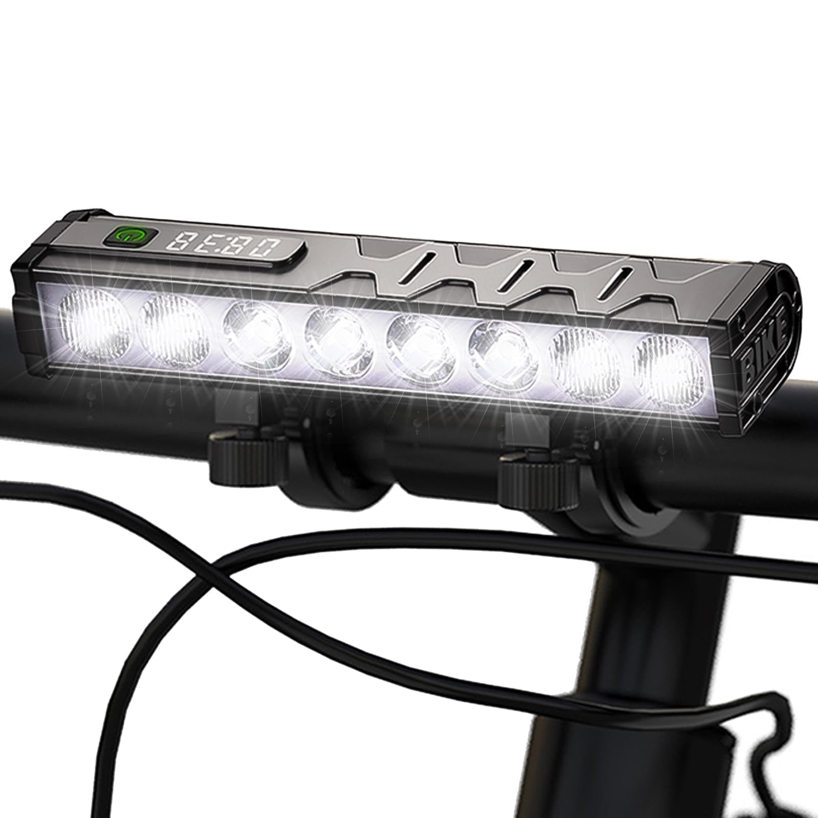 Bike Light, Bike Lights for Night Riding, 12000 Lumen Bicycle Light with 8 LEDs, 4 Modes USB ...