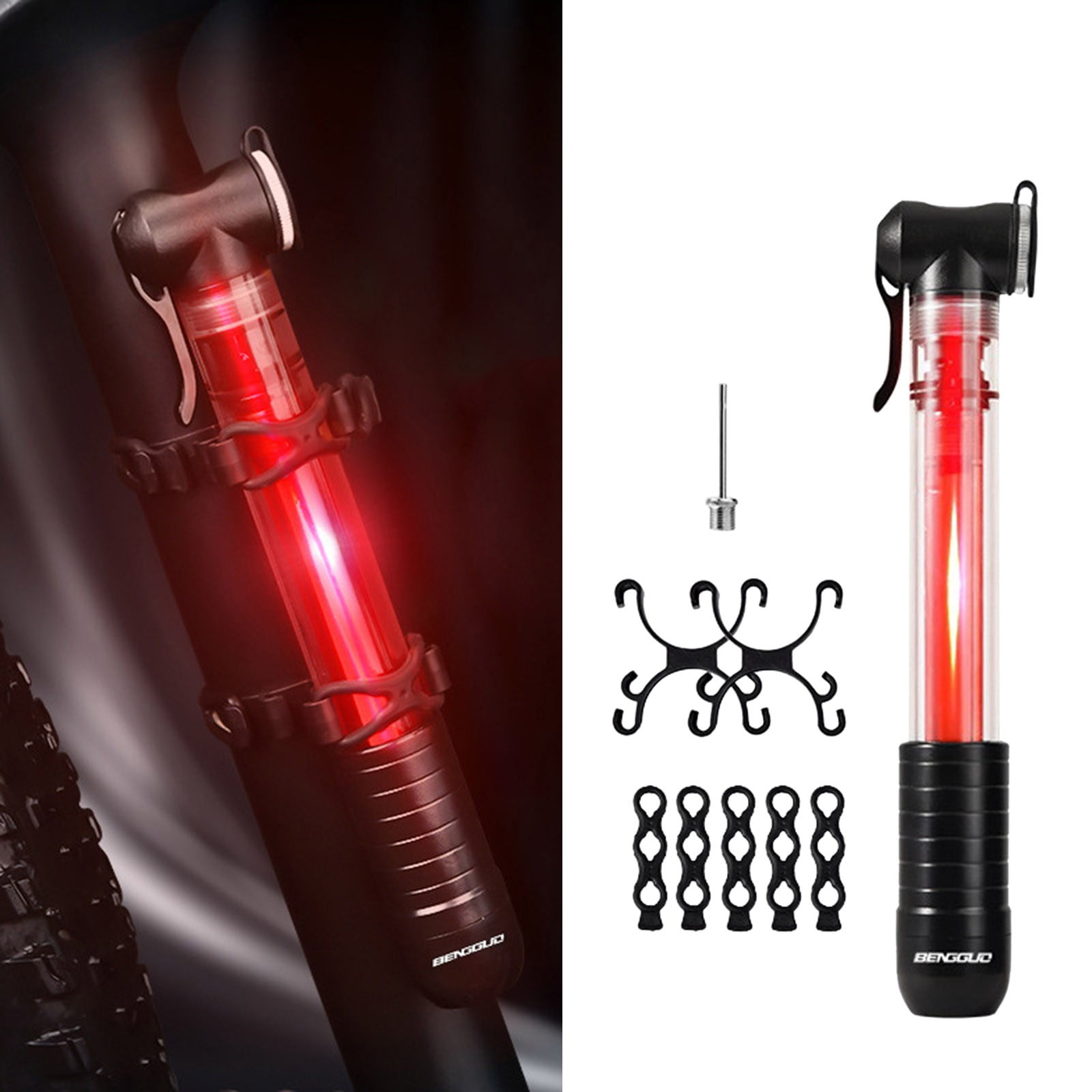 Bike Light Mini Portable And French Mouth Universal Inflator Basketball Inflator Mini Inflatable ...
