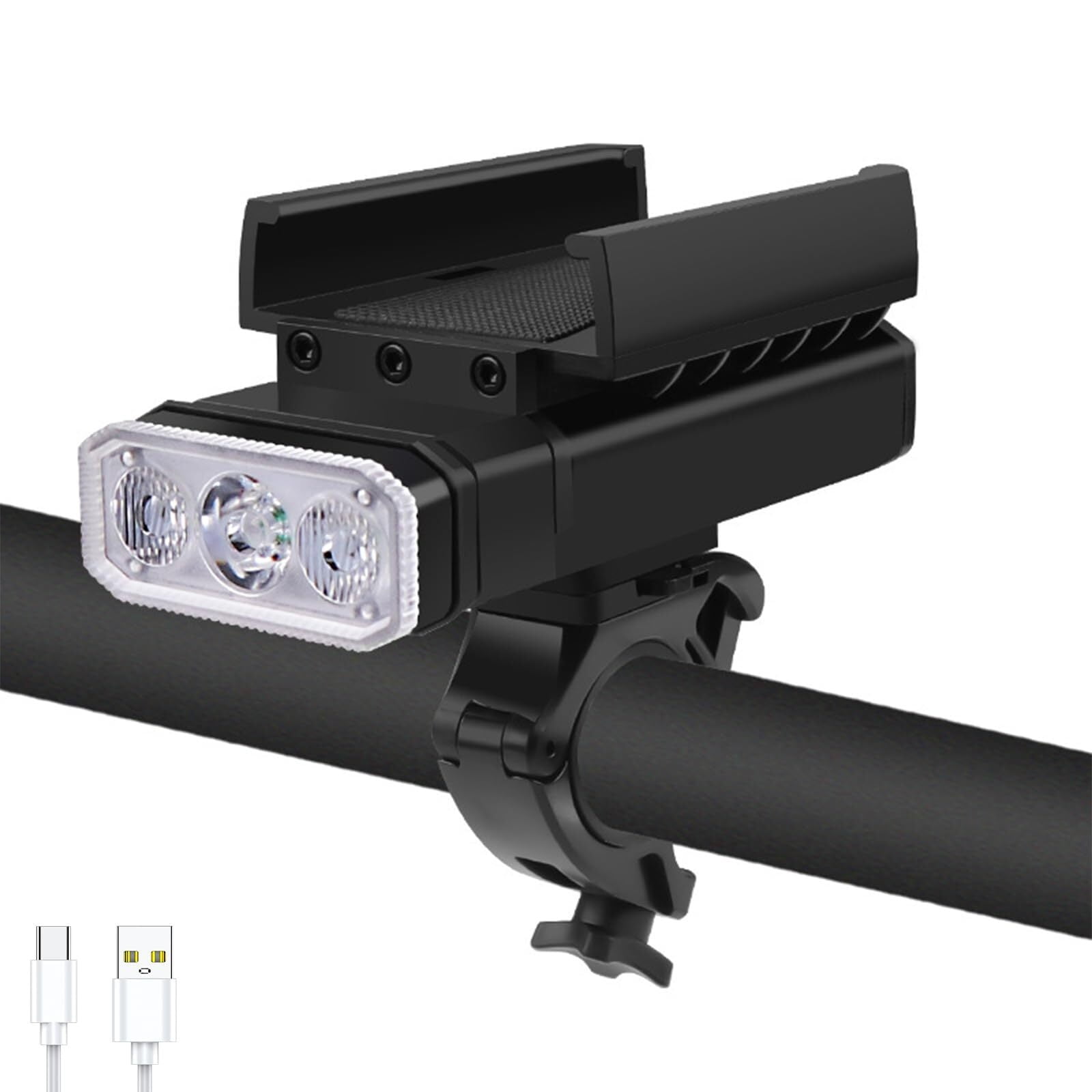 Bike Lights, 8 LED 12000 Lumen Bicycle Light with 4 Modes, 10000mAh USB Rechargeable Bike Light ...