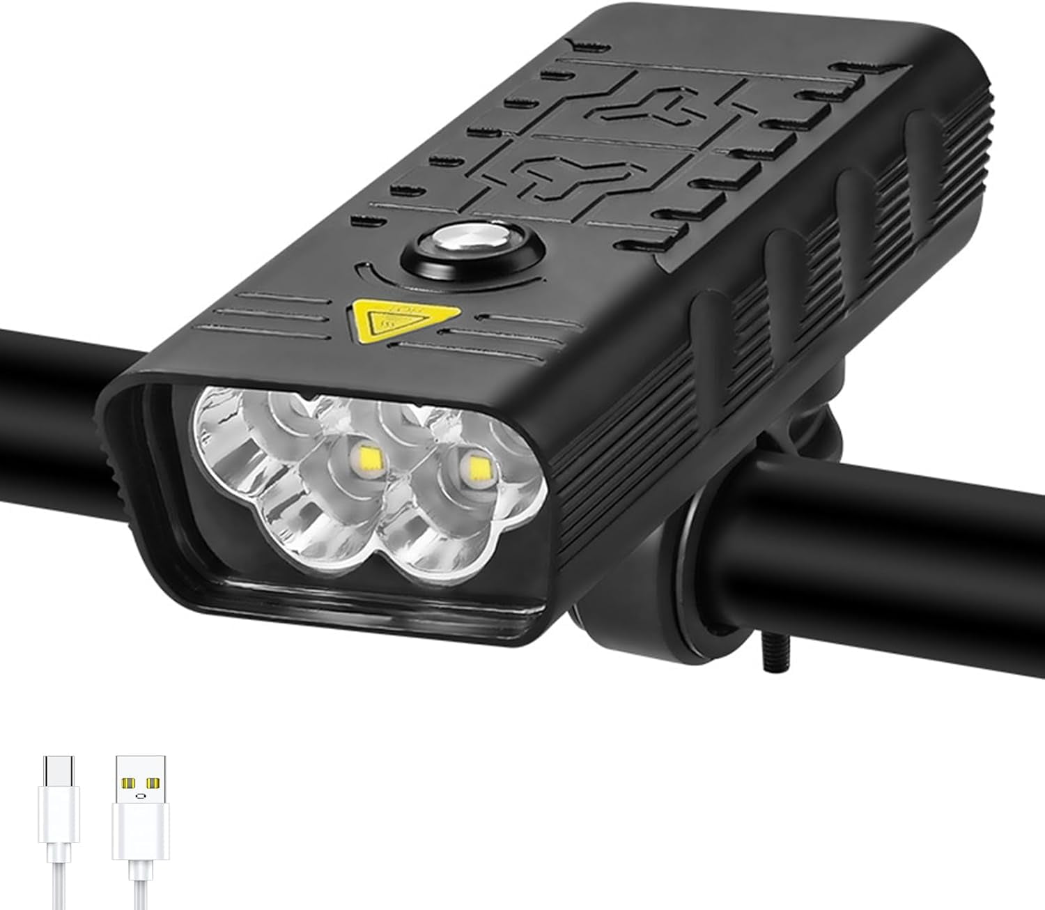 Bike Lights, 8000 Lumen Bicycle Light with 4 Modes, Usb Rechargeable Bike Light, 10000mAh Usb ...