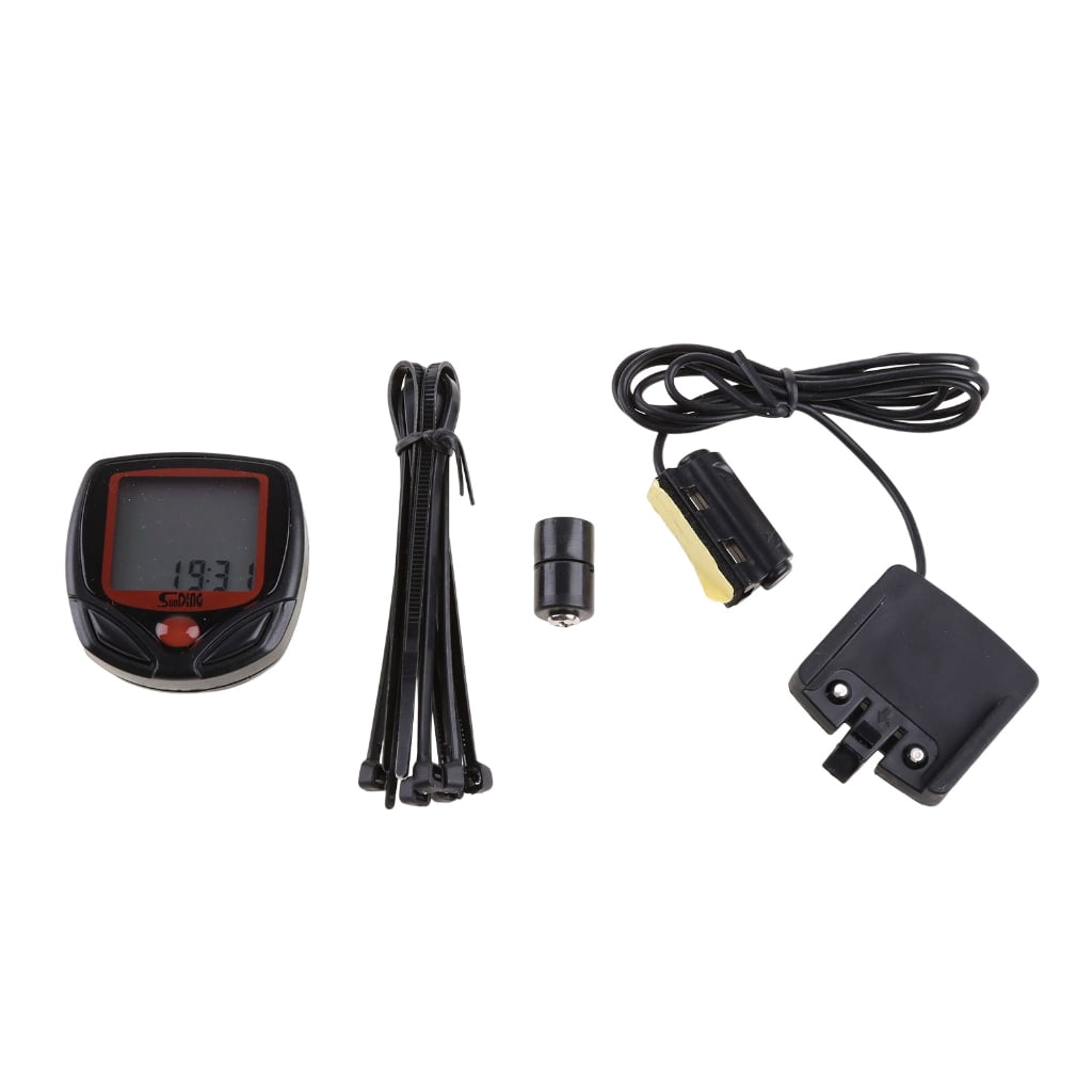 Bike Lights Bicycle Computer LCD Digital Speedometer Odometer for ...