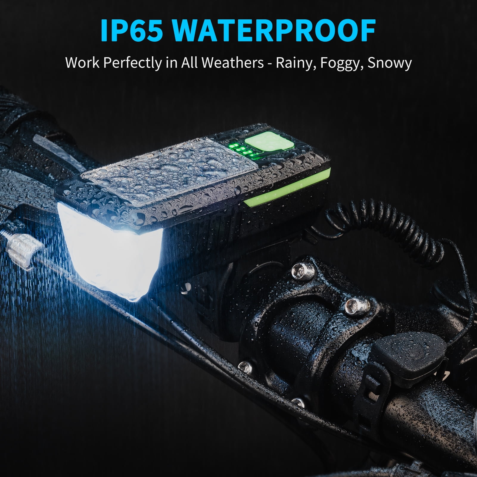 ASIBPXY Bike Lights, Ultra Bright LED Headlight with Electric Bell ...