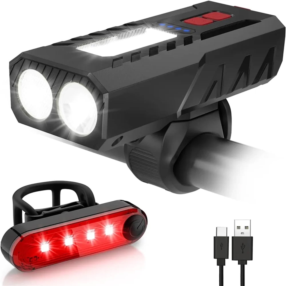 Bike Lights Rechargeable, 3000LM Super Bright Bicycle Lights Set, Waterproof Bike Lights for ...