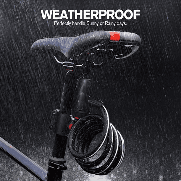 Bike Lock Bicycle Lock with Keys,Waterproof Portable Bike Lock 6 Feet ...