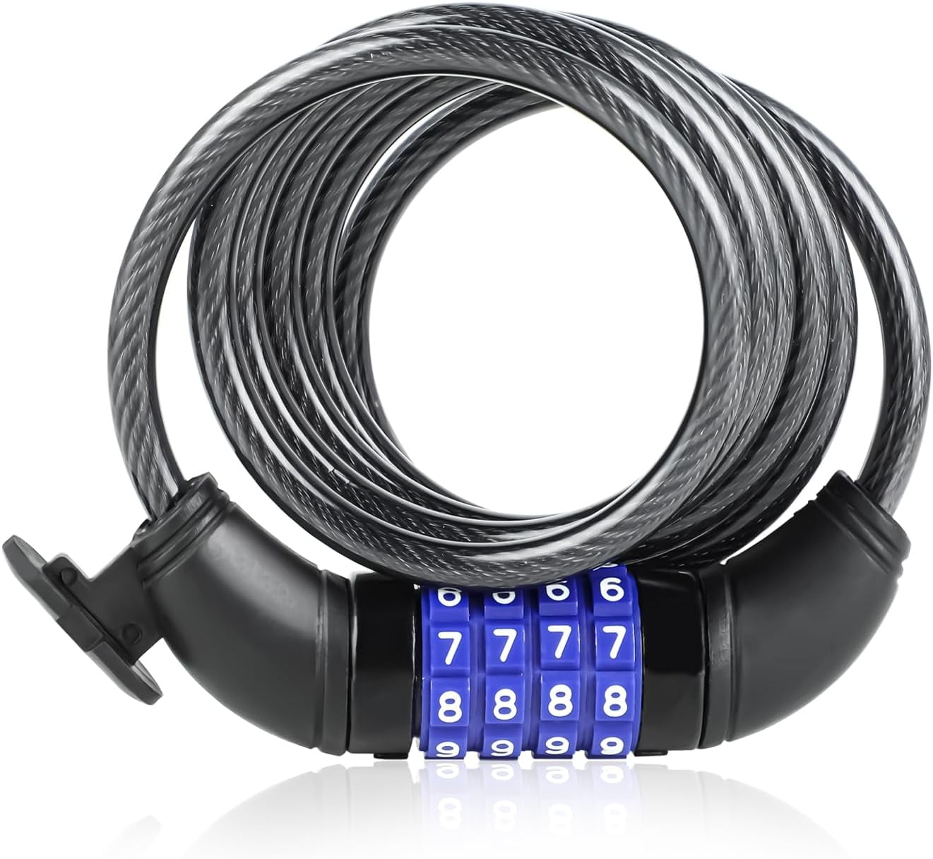 Bike Lock Cable,6ft. x 8mm Braided Steel Cable Anti-Theft Security ...