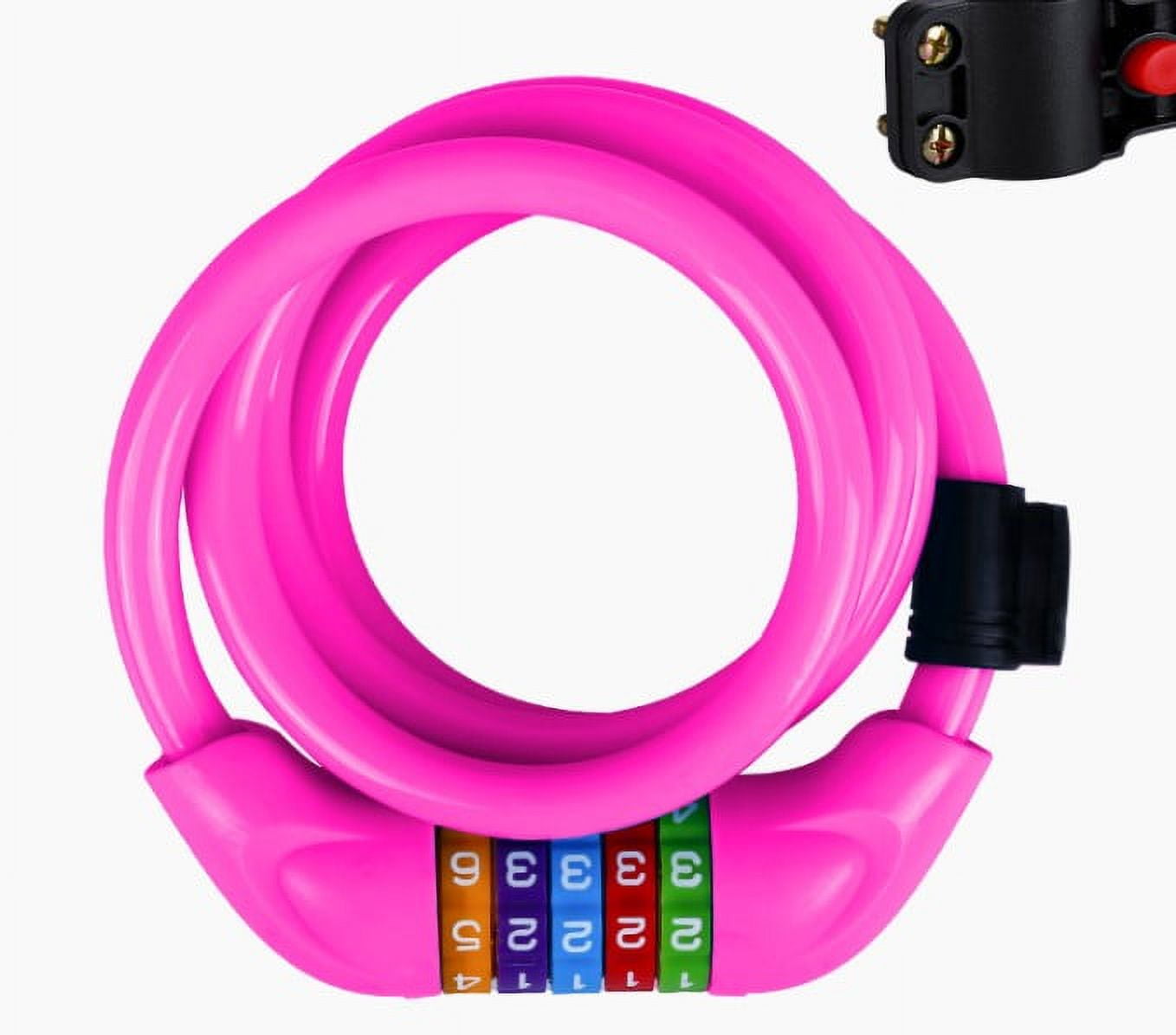 Walmart Bike Lock Cable, 5 Digit Combo, Resettable, 2 Ft x ∅1/2 in ...