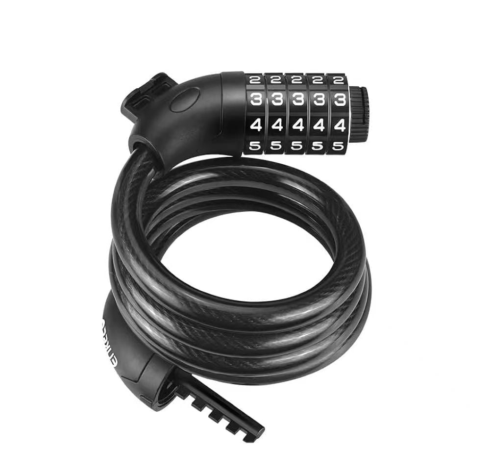 Bike Lock, Cable Lock with 5-Digit Combination, Double Cable Locks Anti ...