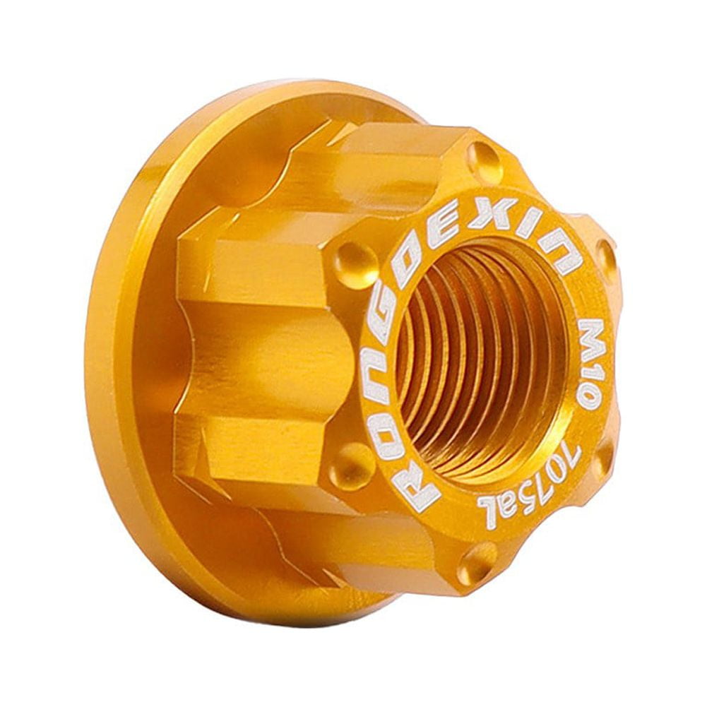 Bike M10 Hub Nut Flange Before Rear Wheel Lock Screw Aluminum Bolt For ...