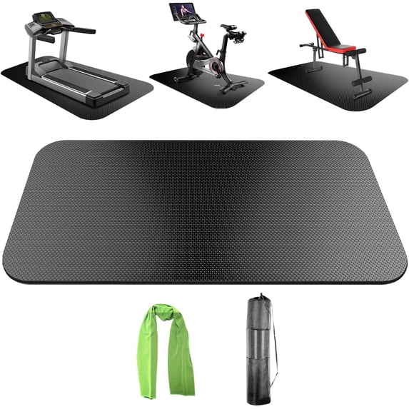 Bike Mat,Treadmill Mat,Compatible for Elliptical,Exercise Bikes ...