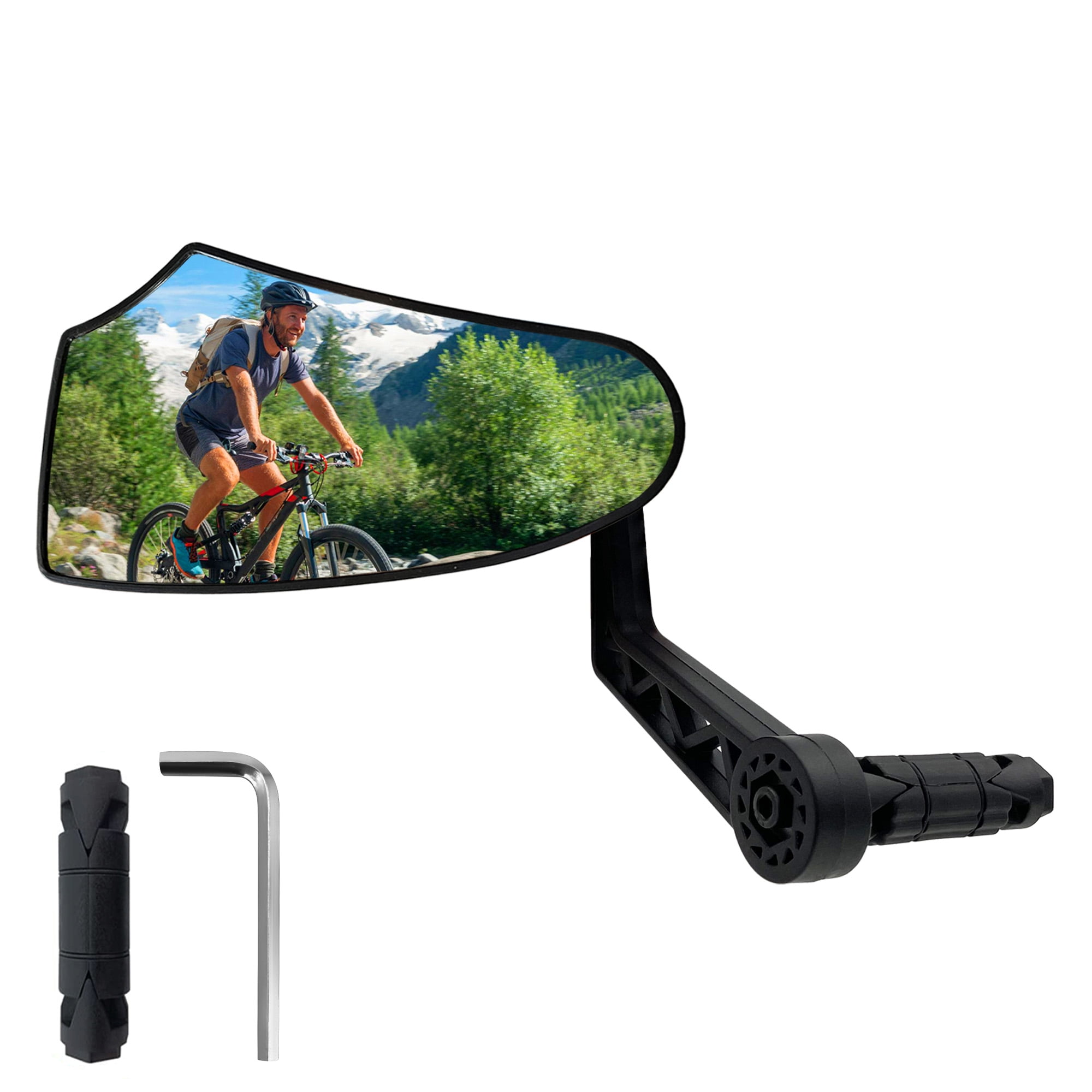 Adjustable Bar End Bicycle Mirror, Extra Large Bike Mirror, 360 ...