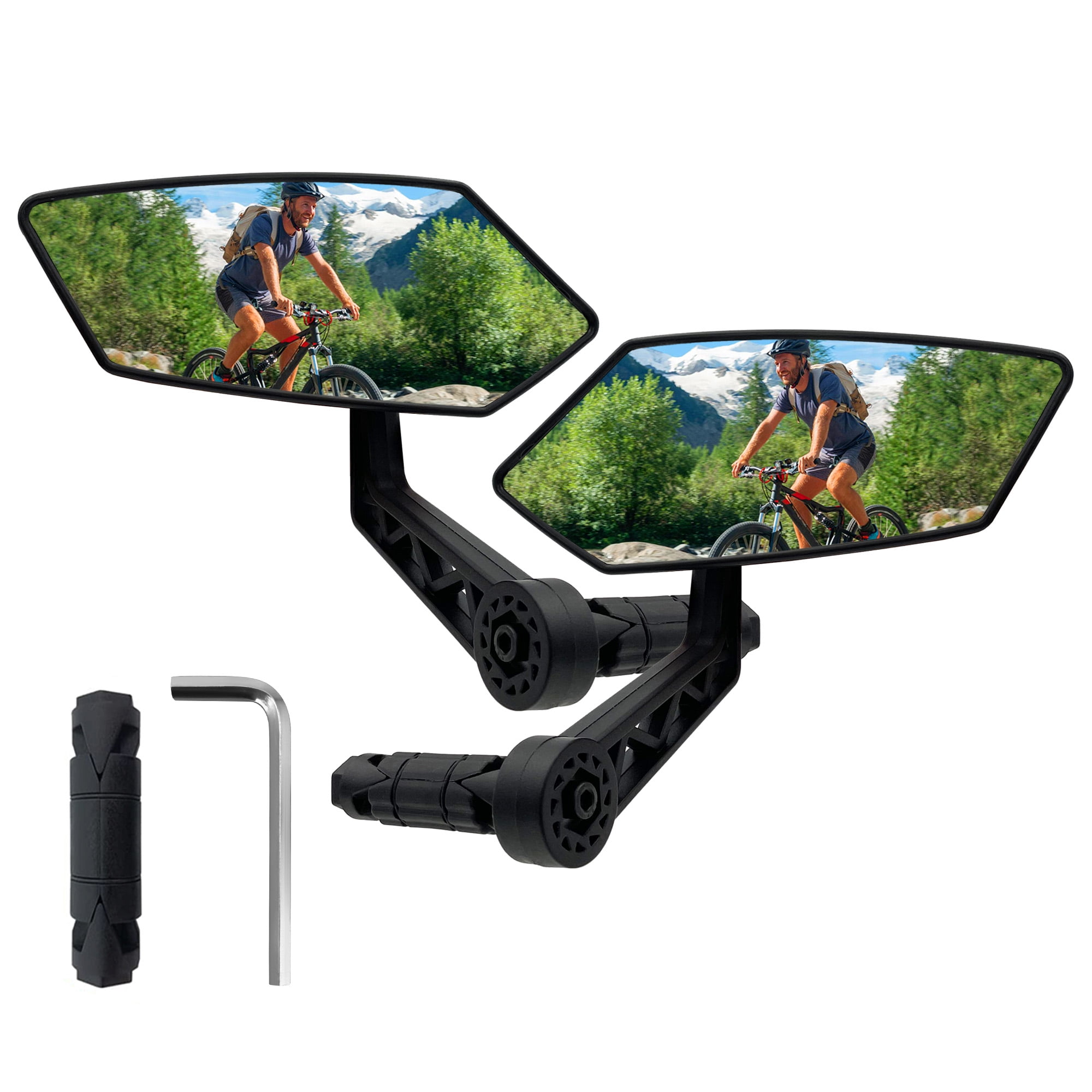 Bicycle Mirror, Extra Large Bike Mirror, 360° Adjustable Shatterproof ...