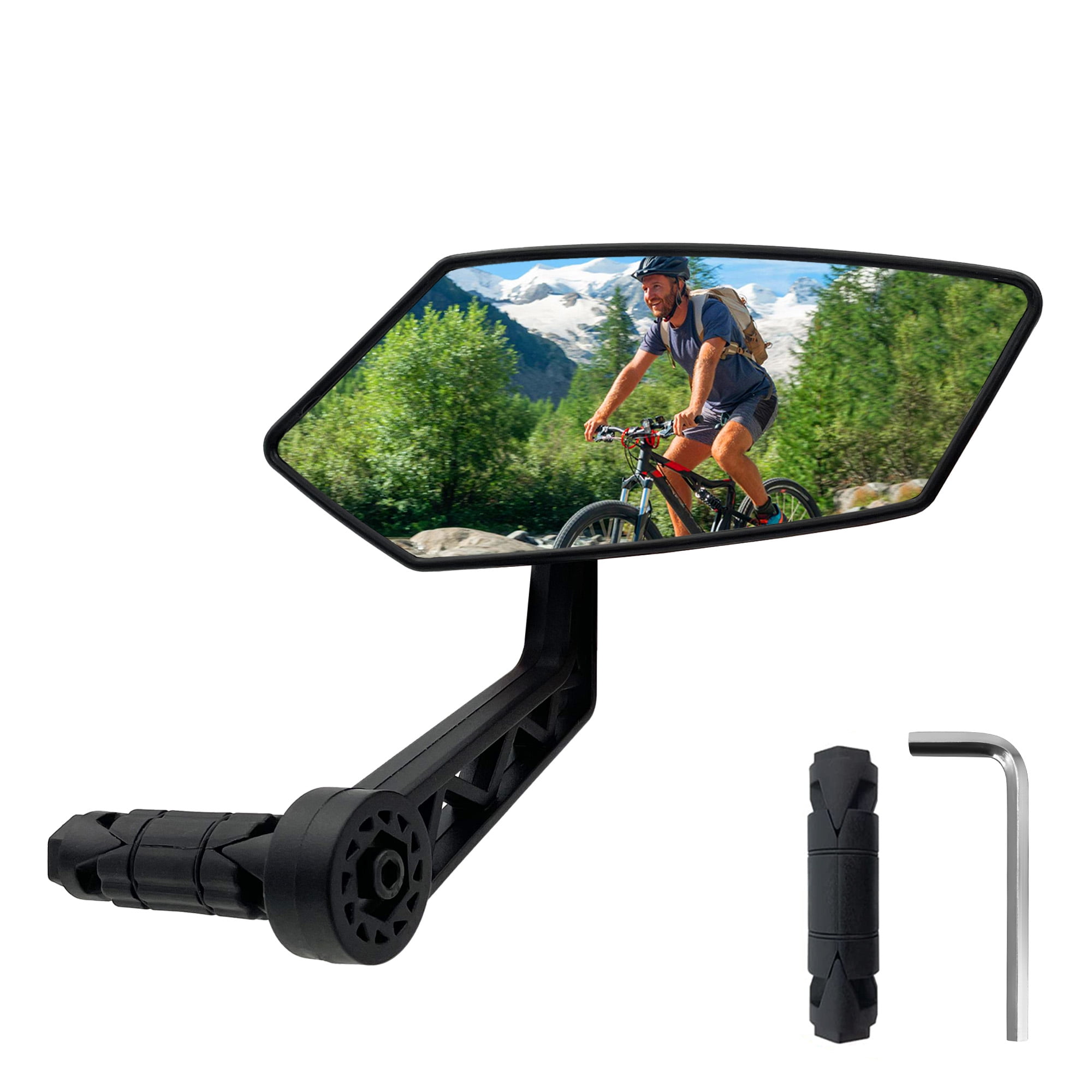Bicycle Mirror, Extra Large Bike Mirror, 360° Adjustable Shatterproof ...