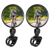 Bike Mirror 2 Pack,Upgraded 360°Adjustable Bicycle Rear View Mirror ...