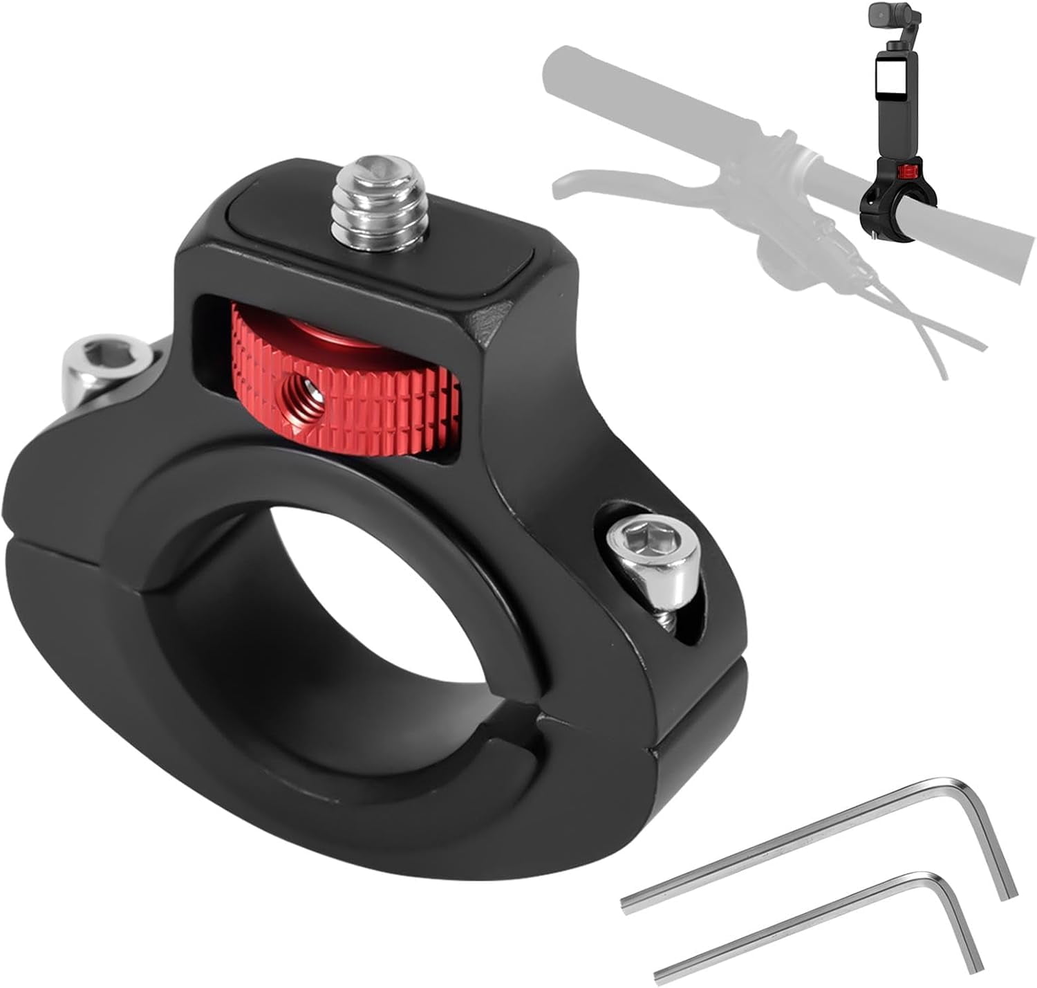 Bike Motorcycle Camera Mount, Aluminum 360 Degrees Rotary Anti-Reverse ...