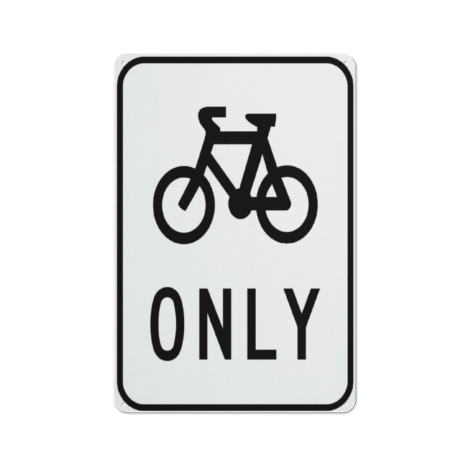 Bike Only Symbol Sign Outdoor Metal Sign - 12 X 8 Metal Signs For ...