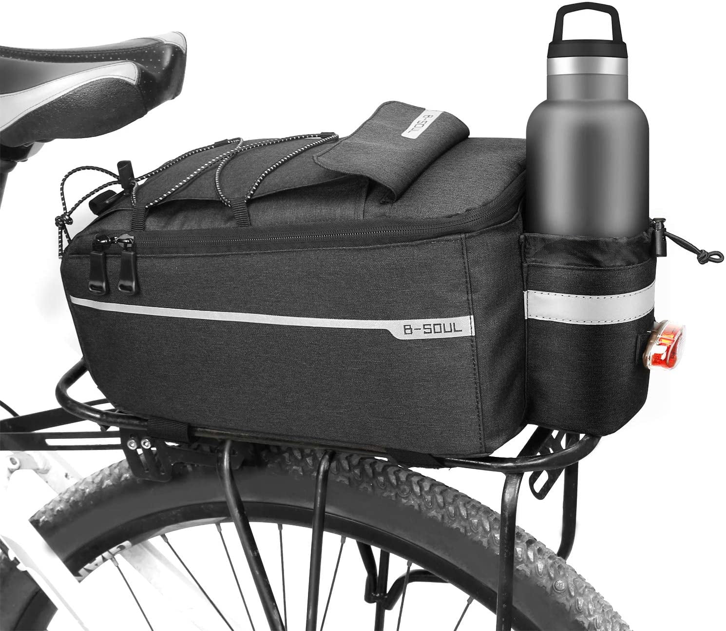 Bike Pannier Rack, 10L Waterproof Rear Rack Bike Bag, Bicycle Rear Seat ...