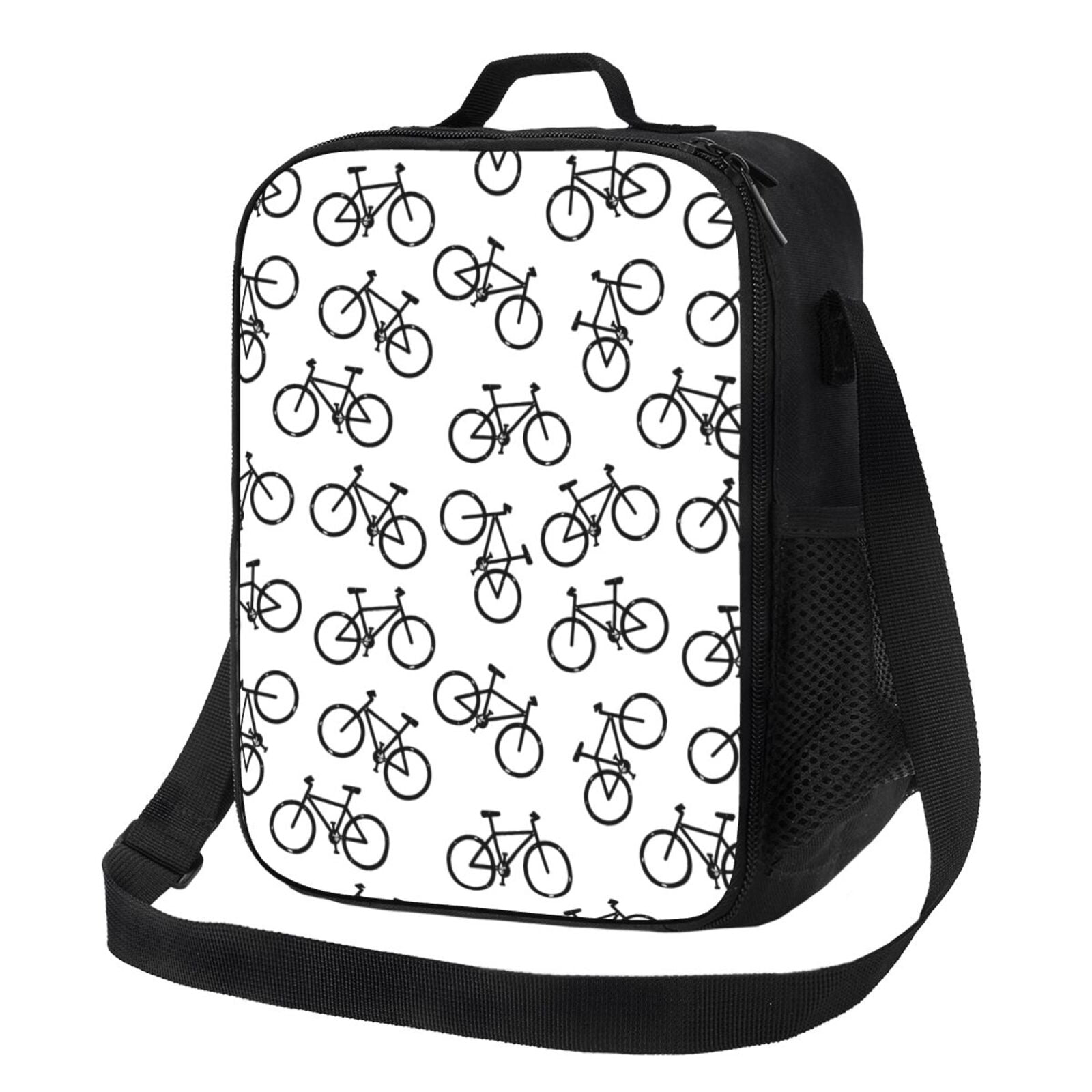 Bike Pattern Traditional Lunch Box for Women Men, Insulated Lunch with ...