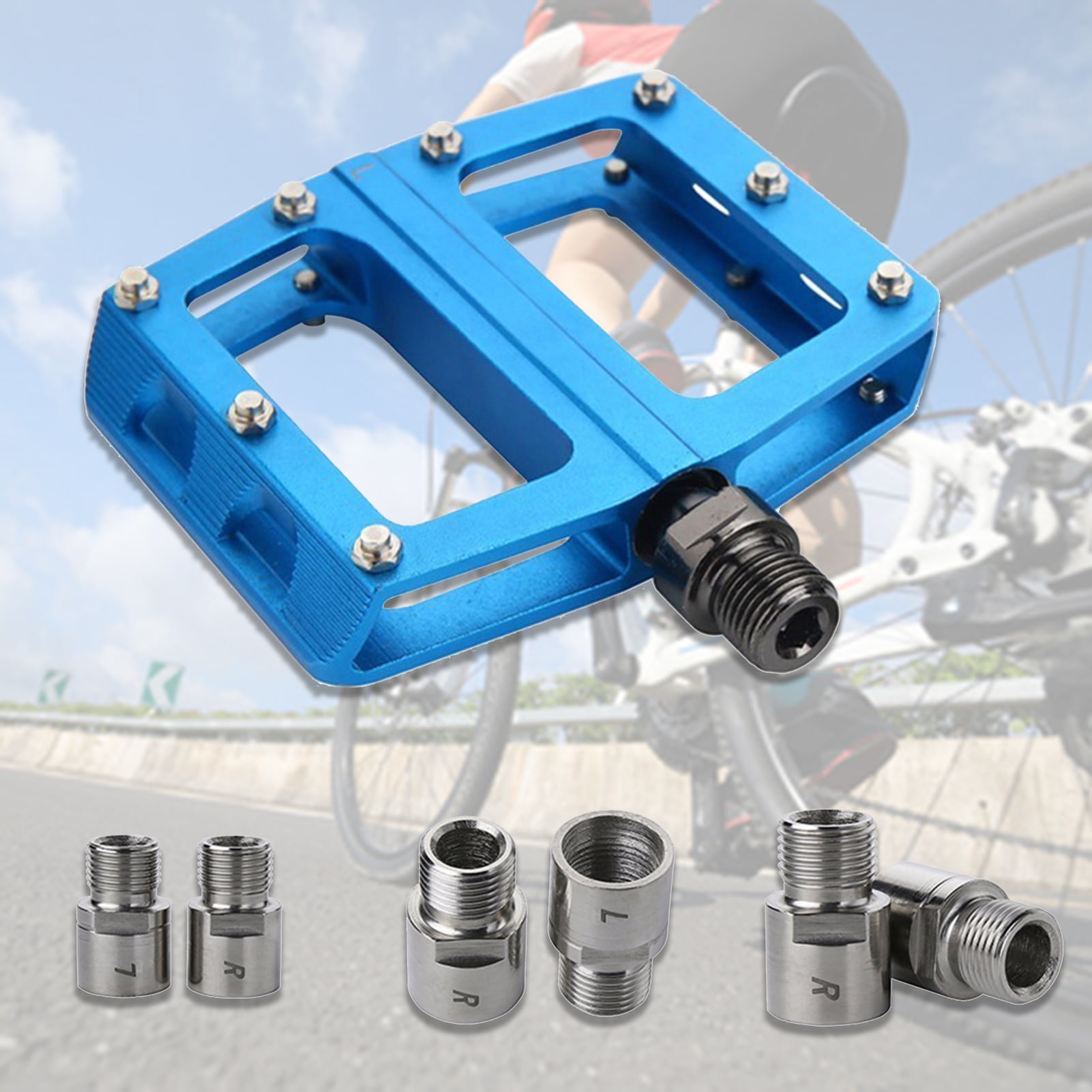 Bike Pedal Adapters Left Right Anti-corrosion Bicycle Pedal Extenders ...