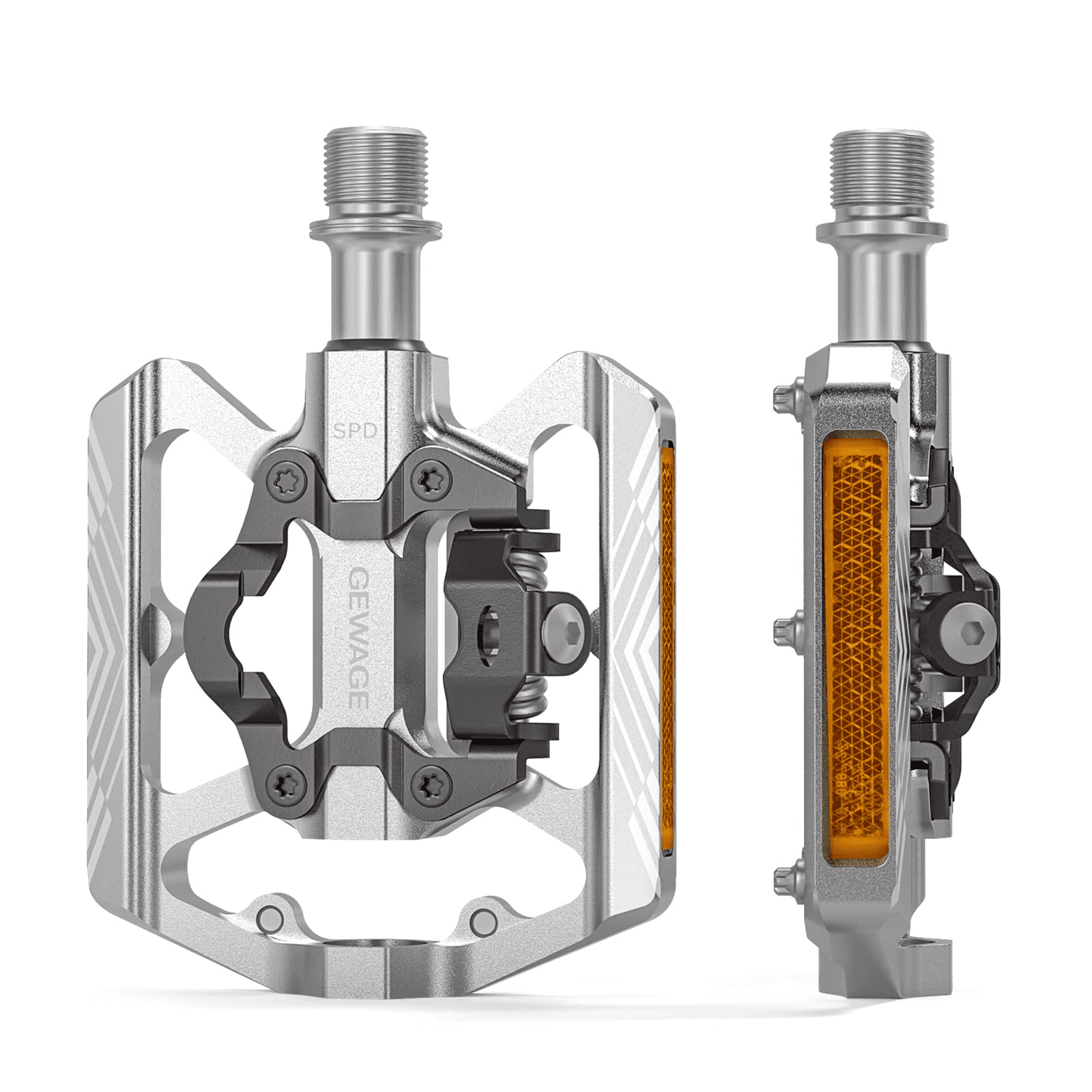 Bike Pedals Dual Sided Pedals Plat & SPD Clipless Pedal 3 Sealed ...