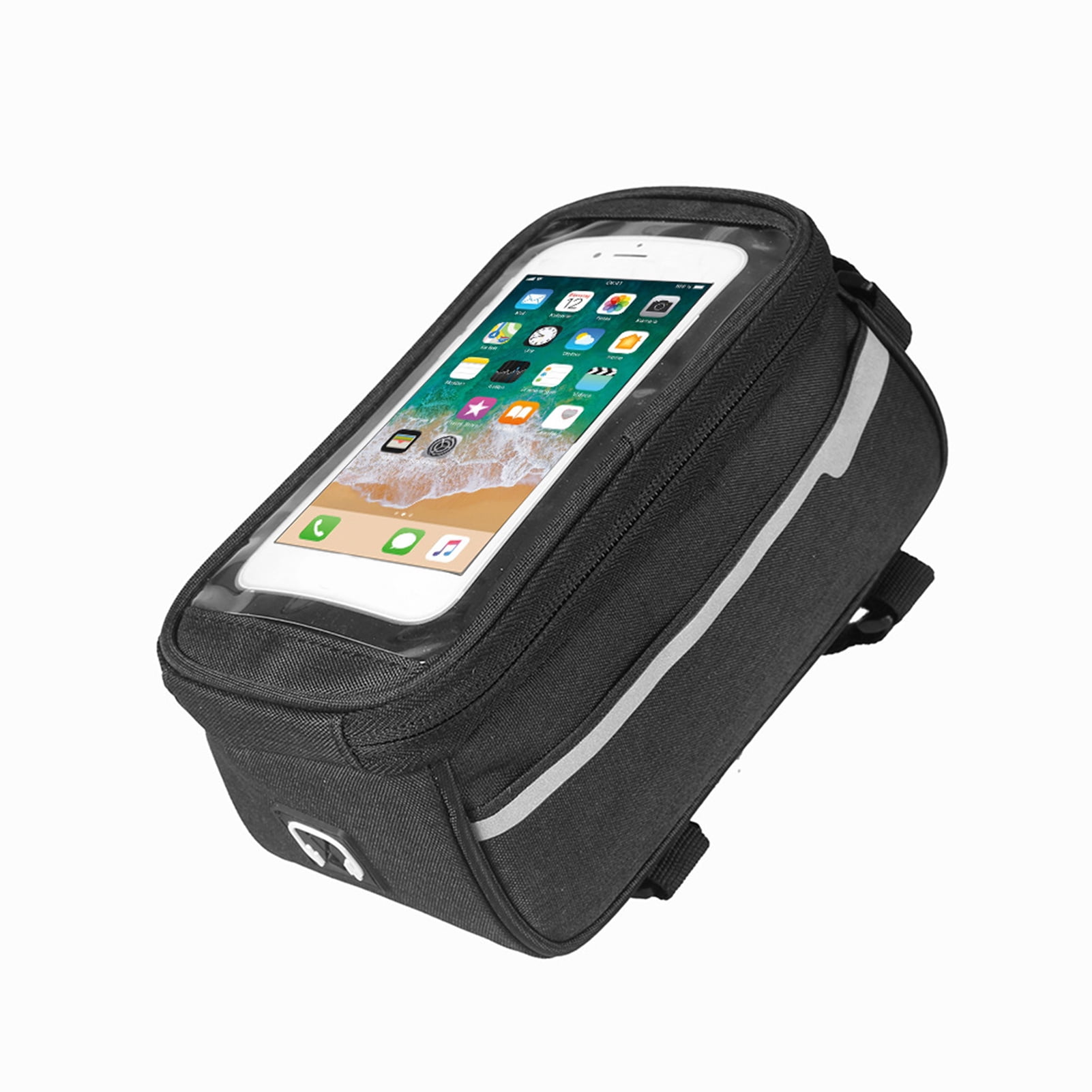 Bike Phone Front Frame Bag,Waterproof Bike Pouch Bag-Bicycle Top Tube ...