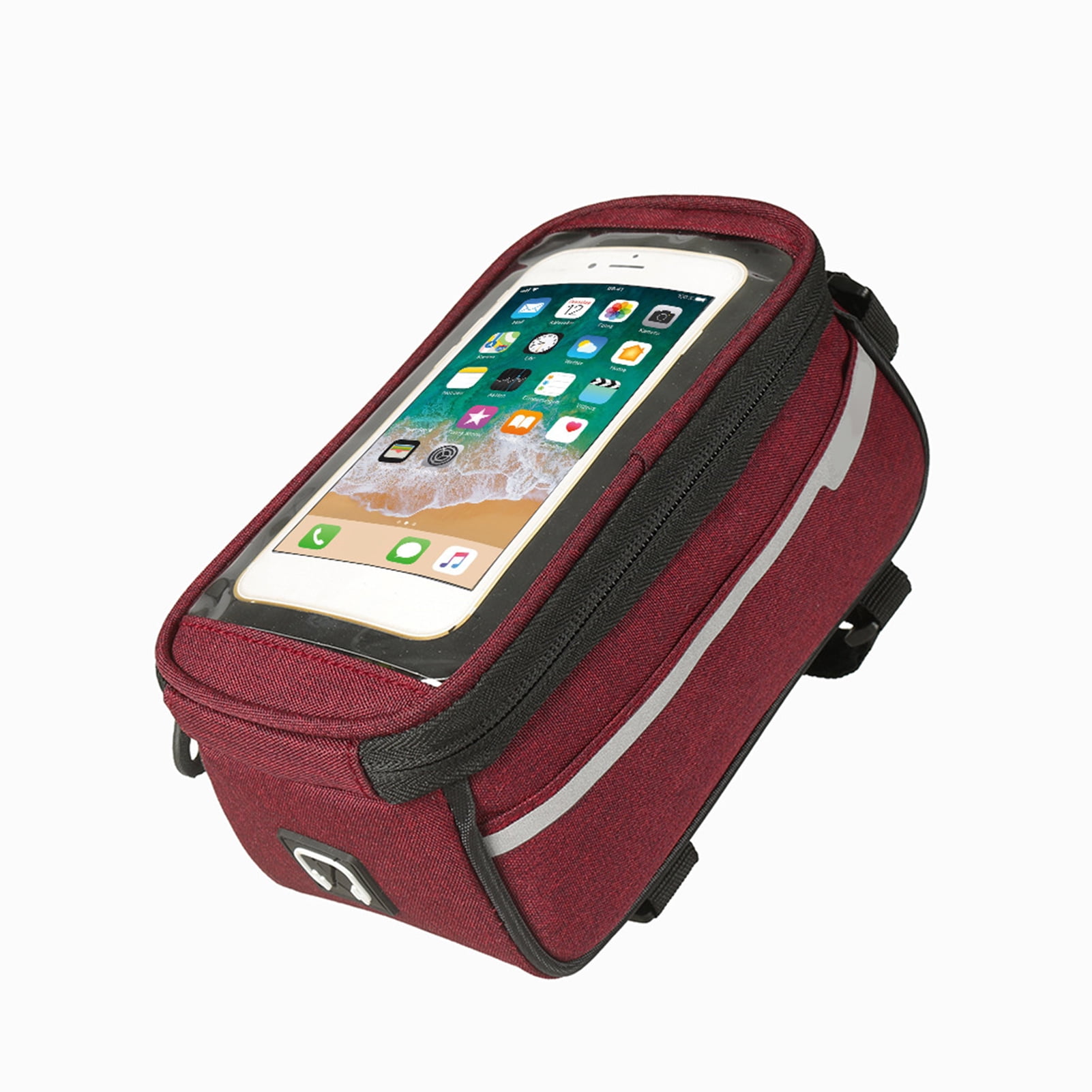 Bike Phone Front Frame Bag,Waterproof Bike Pouch Bag-Bicycle Top Tube ...