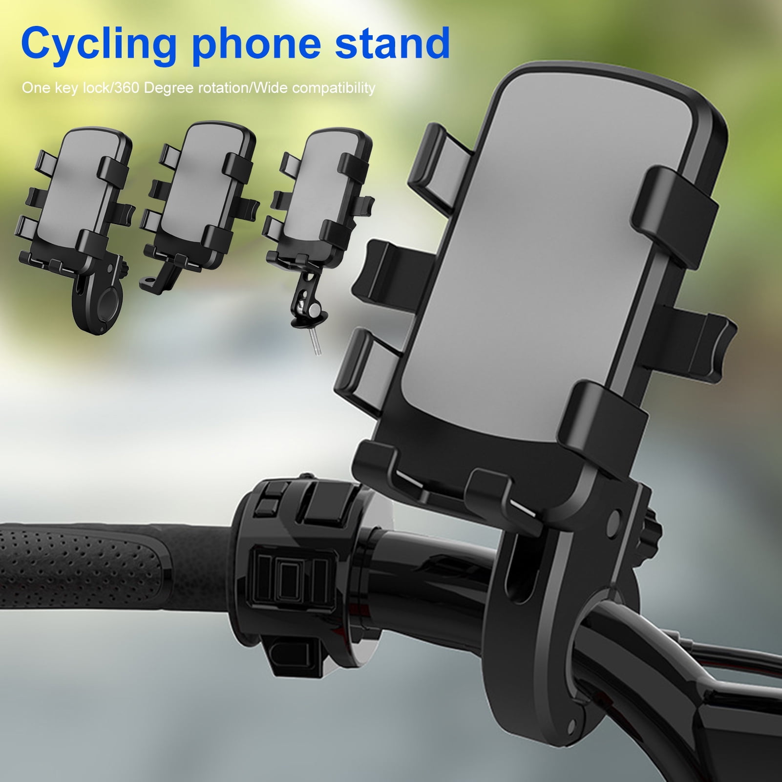Bike Phone Holder Anti-Shake High Stability Simple Installation 360 ...