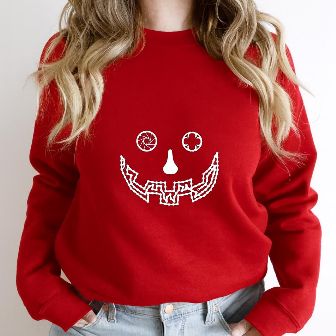 Bike Pumpkin Graphic Tee, Funny Cycling Jack O' Lantern SW18684 Unisex Sweatshirt, Up to Size ...