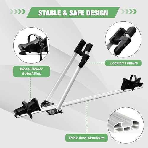 Bike Rack for Car Roof Bike Rack Upright with Safe Locking Mounting up ...