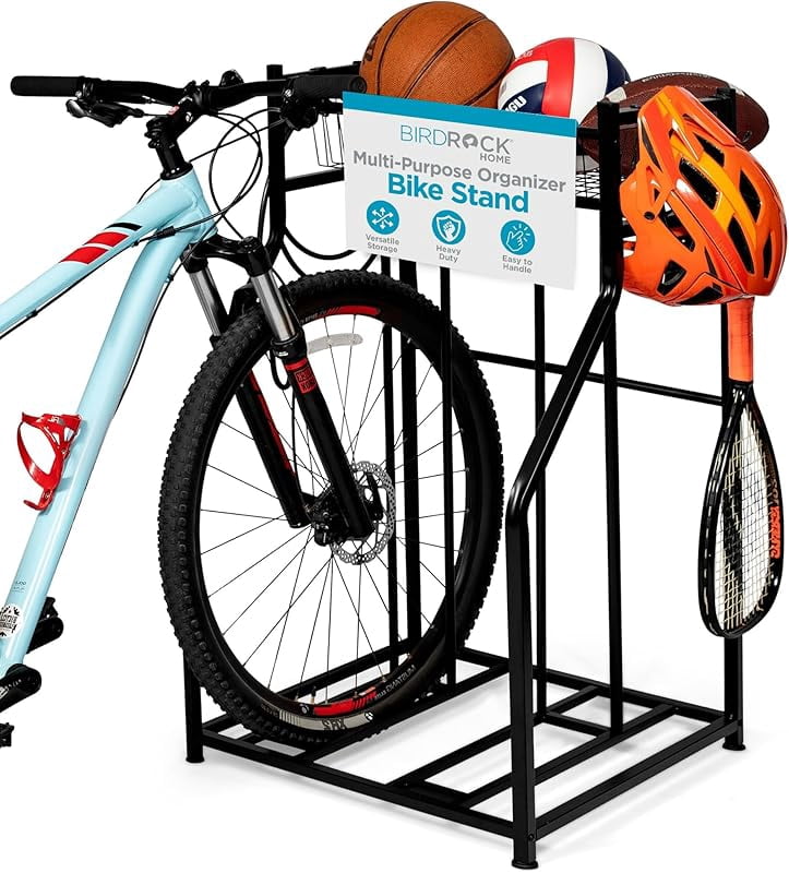 Bike Rack Garage Storage Floor Stand - Freestanding Organizer for ...