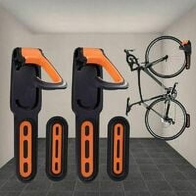 Bike Rack, Rubber Coated Wall Mount Bike Rack, for 2 Bikes Bike Wall ...