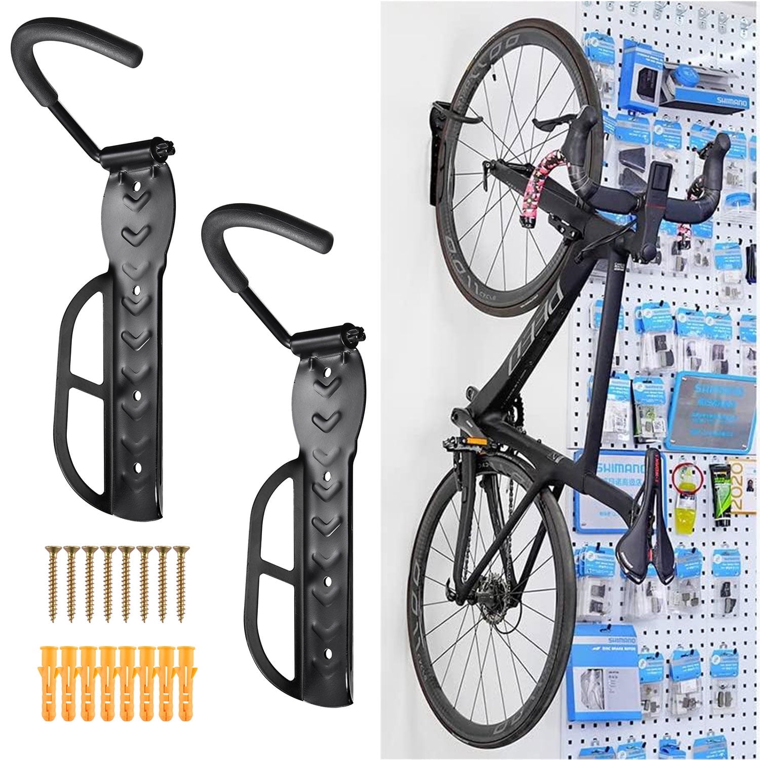 Bike Rack for Garage Wall Mount, Heavy Duty Vertical Bike Hook with ...