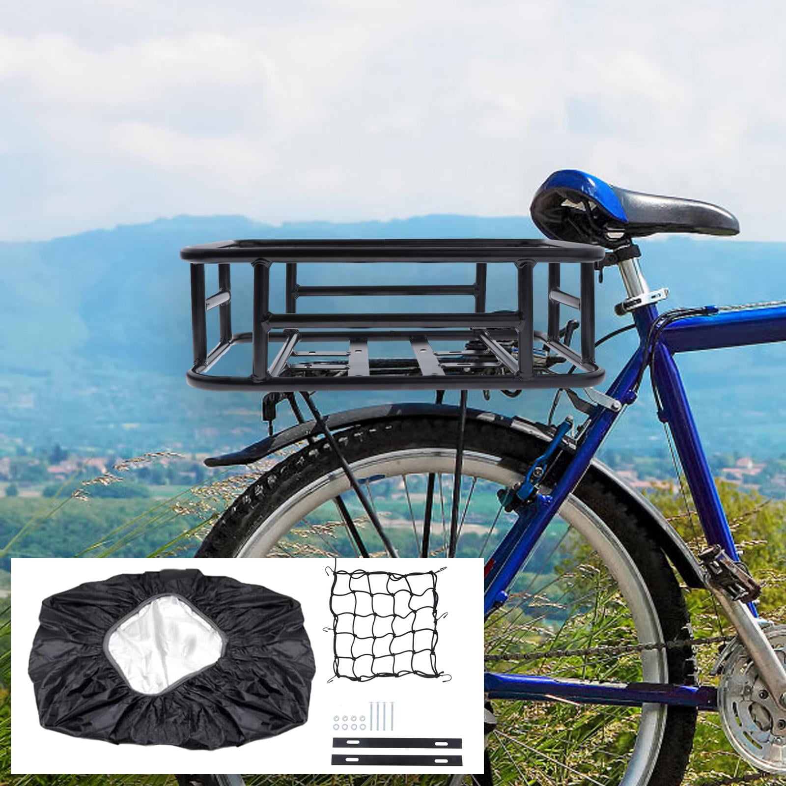 Bike Rear Basket Bike Rear Rack Freight Touring Carrier, Luggage Rack ...