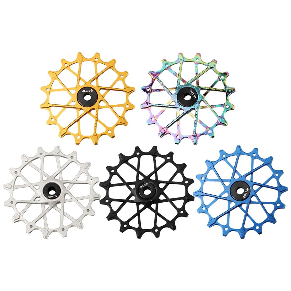 Bike Rear Derailleur Pulley 16T Guide Wheel Pottery Ball Bearing For ...