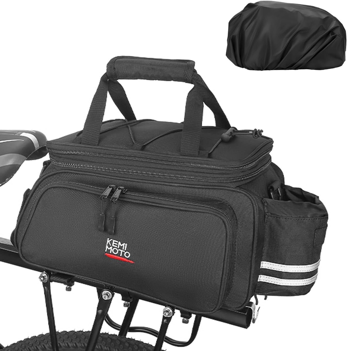 Bike Rear Rack Bag Bicycle Trunk Bag Expandable 20L Capacity Water ...