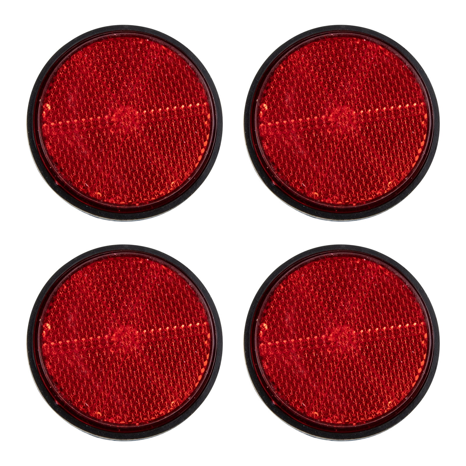 TABLETREANDS Round Bike Light Reflector Motorcyclists Outdoor Use 4Pcs ...