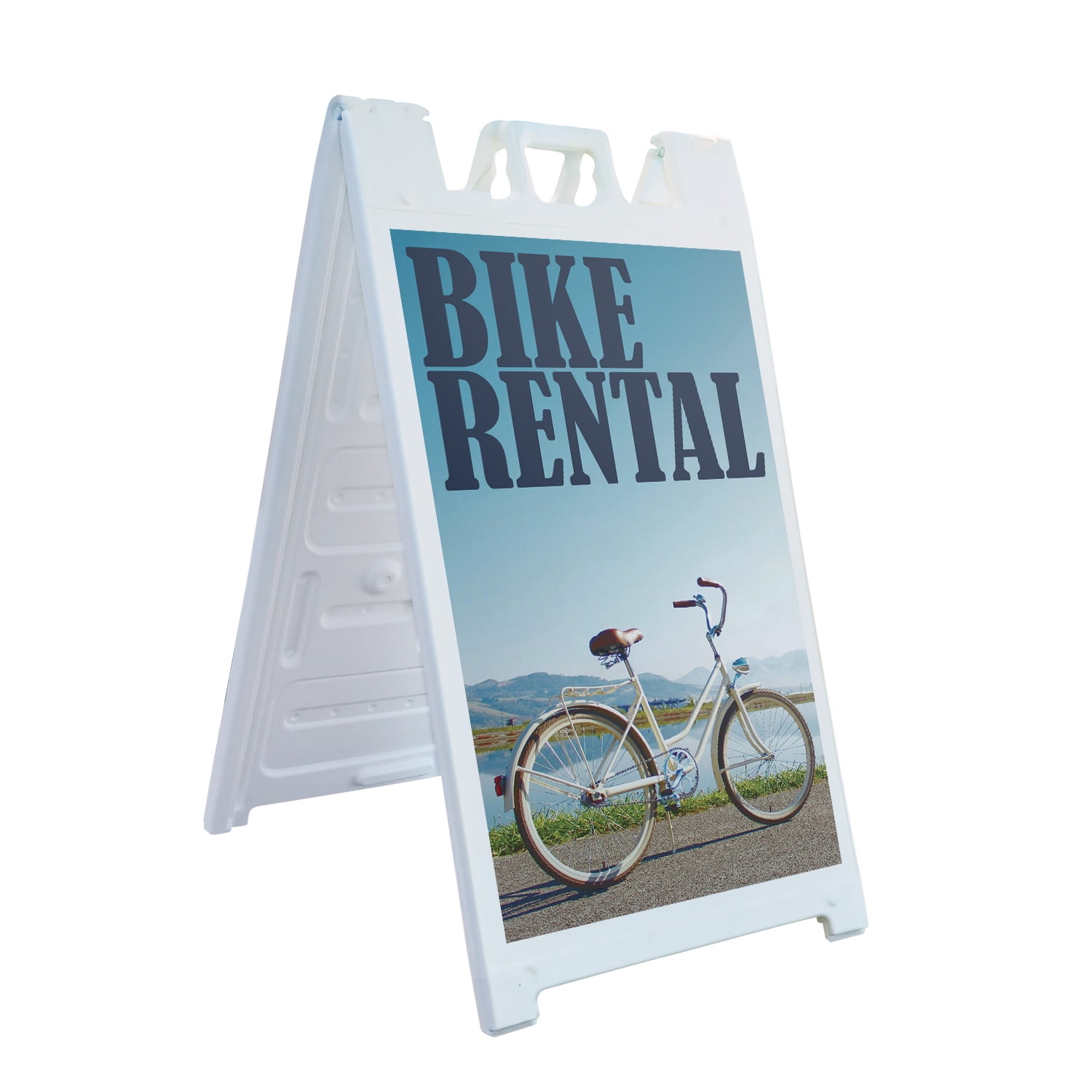 Bike Rental 24" x 36" Double Sided A-Frame Sidewalk Sign Includes 2 ...
