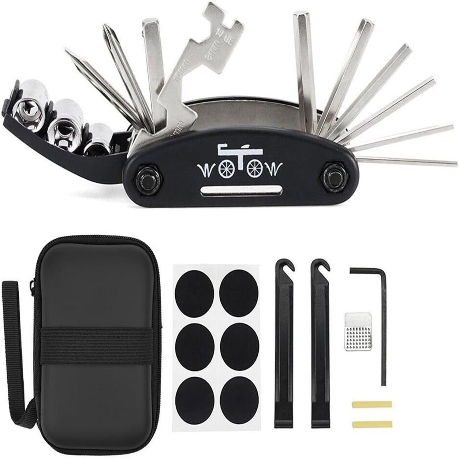 Bike Repair Tool Kit - 16 in 1 Bicycle Multitool Portable Mountain Bike Tool Cycling Maintenance ...
