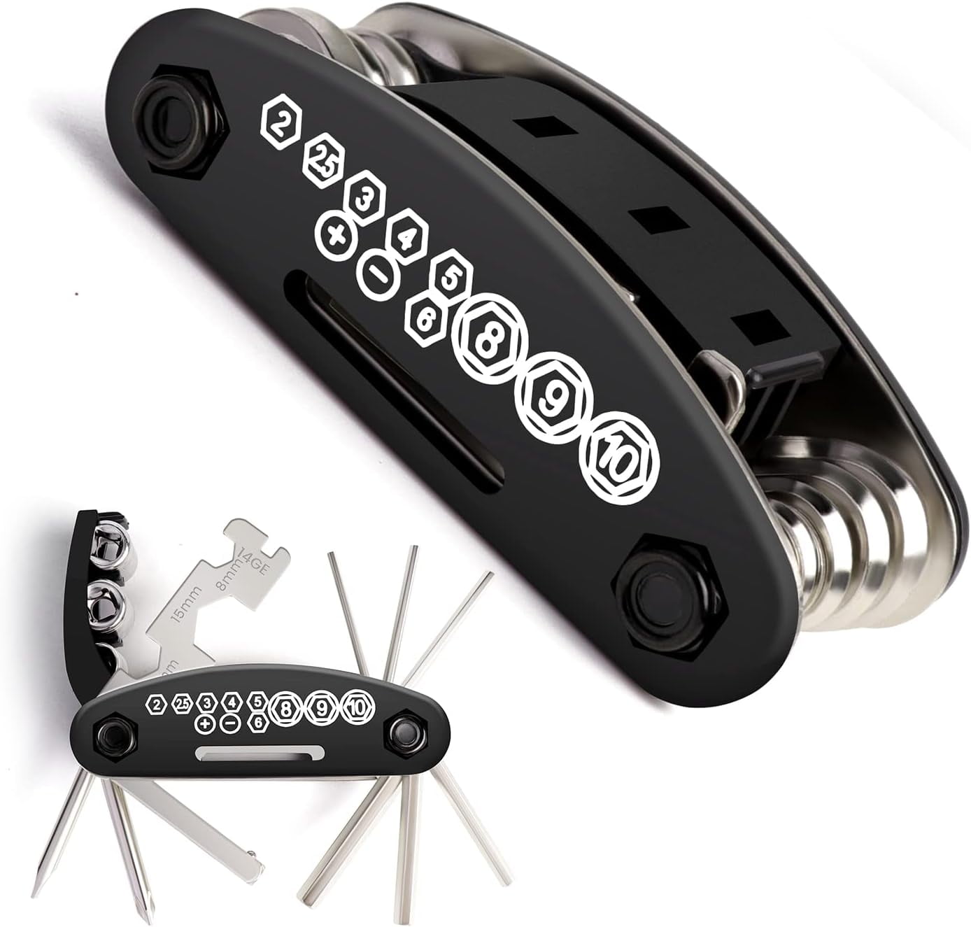 Bike Repair Tool Kit, 16 in 1 Bicycle Multitool Bike Tools Kit with ...