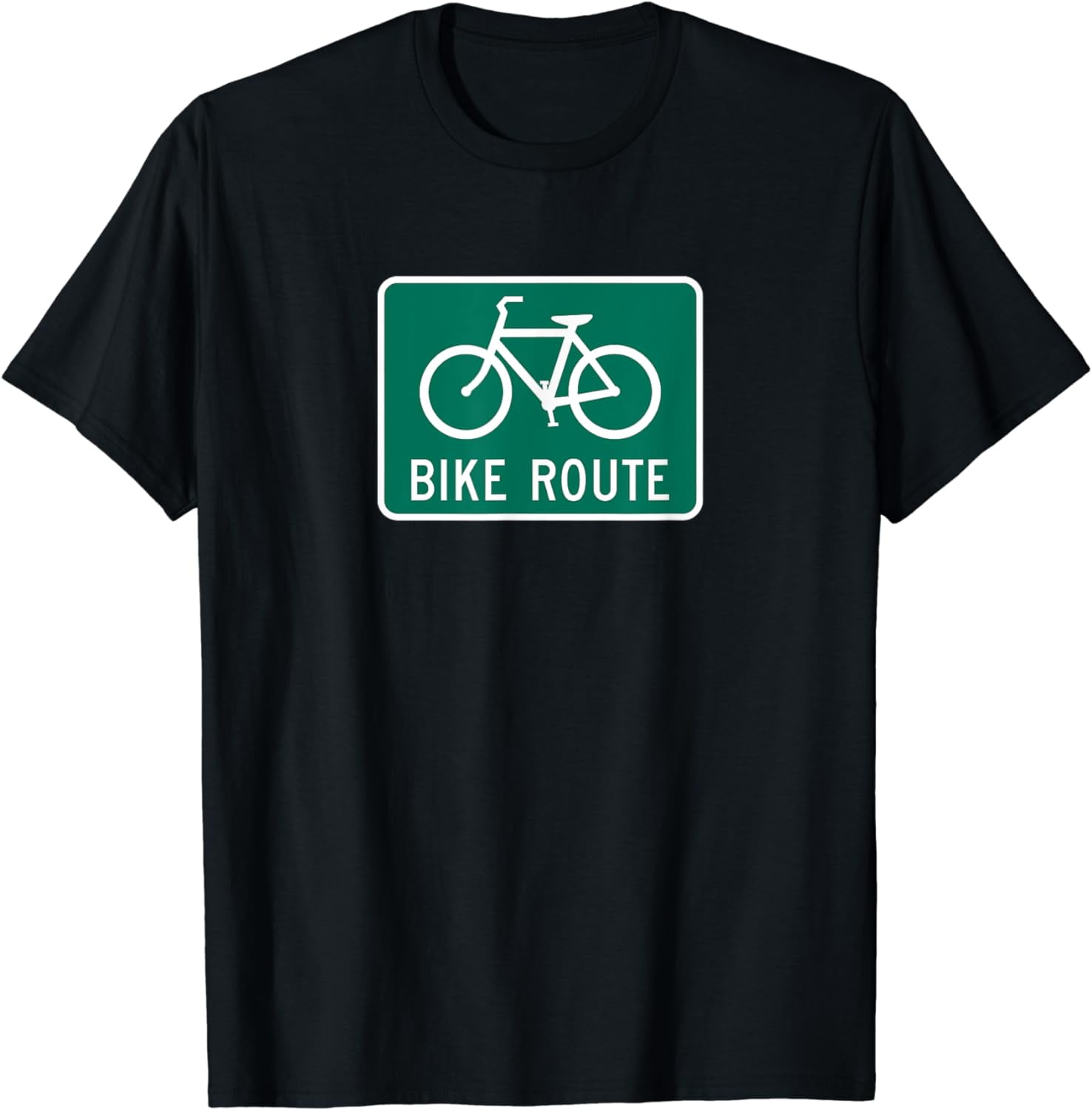 Bike Route Bicycle Road Traffic Sign T-Shirt T-Shirt - Walmart.com